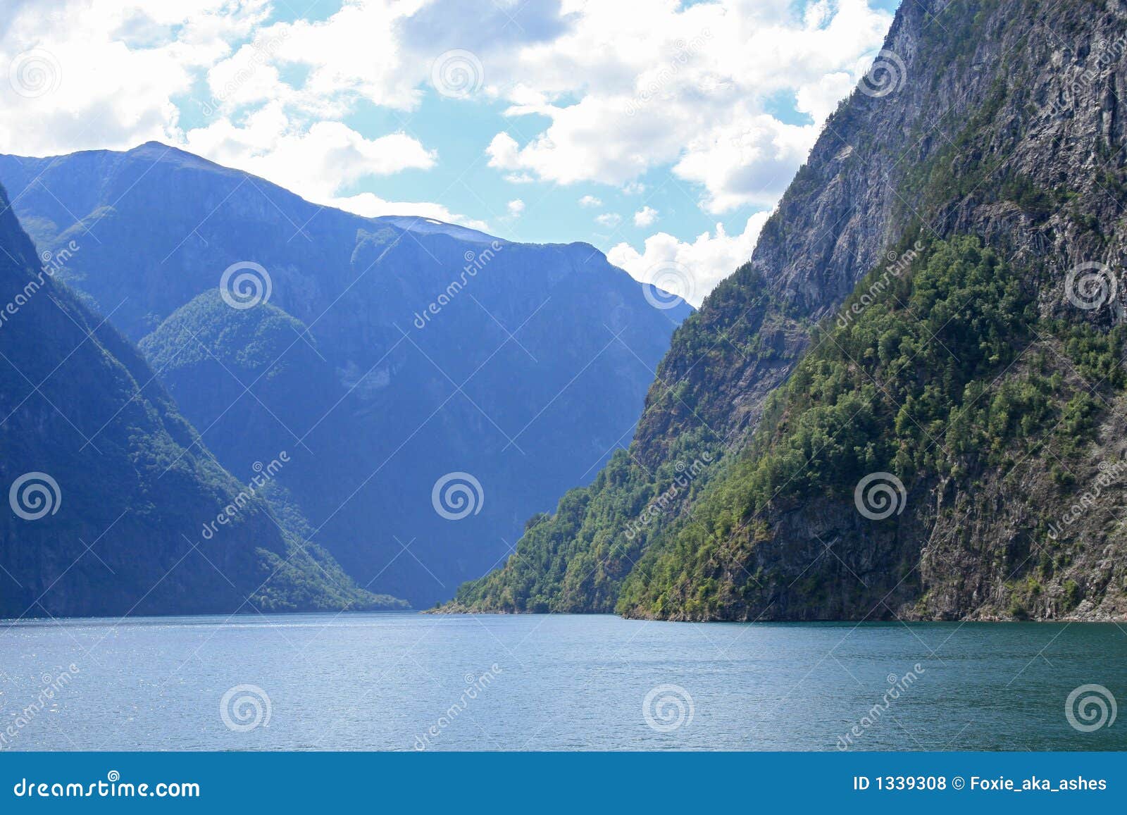 Norwegian fjord stock photo. Image of cliff, geiranger - 1339308