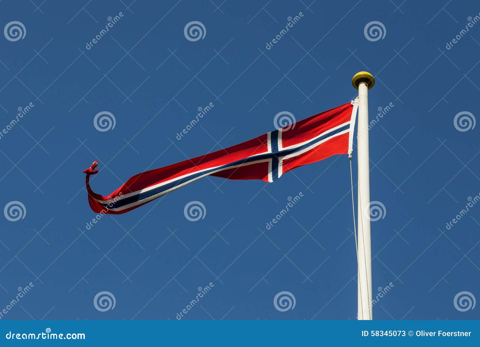 Norwegian Flag stock image. Image of flag, pole, outdoors - 58345073