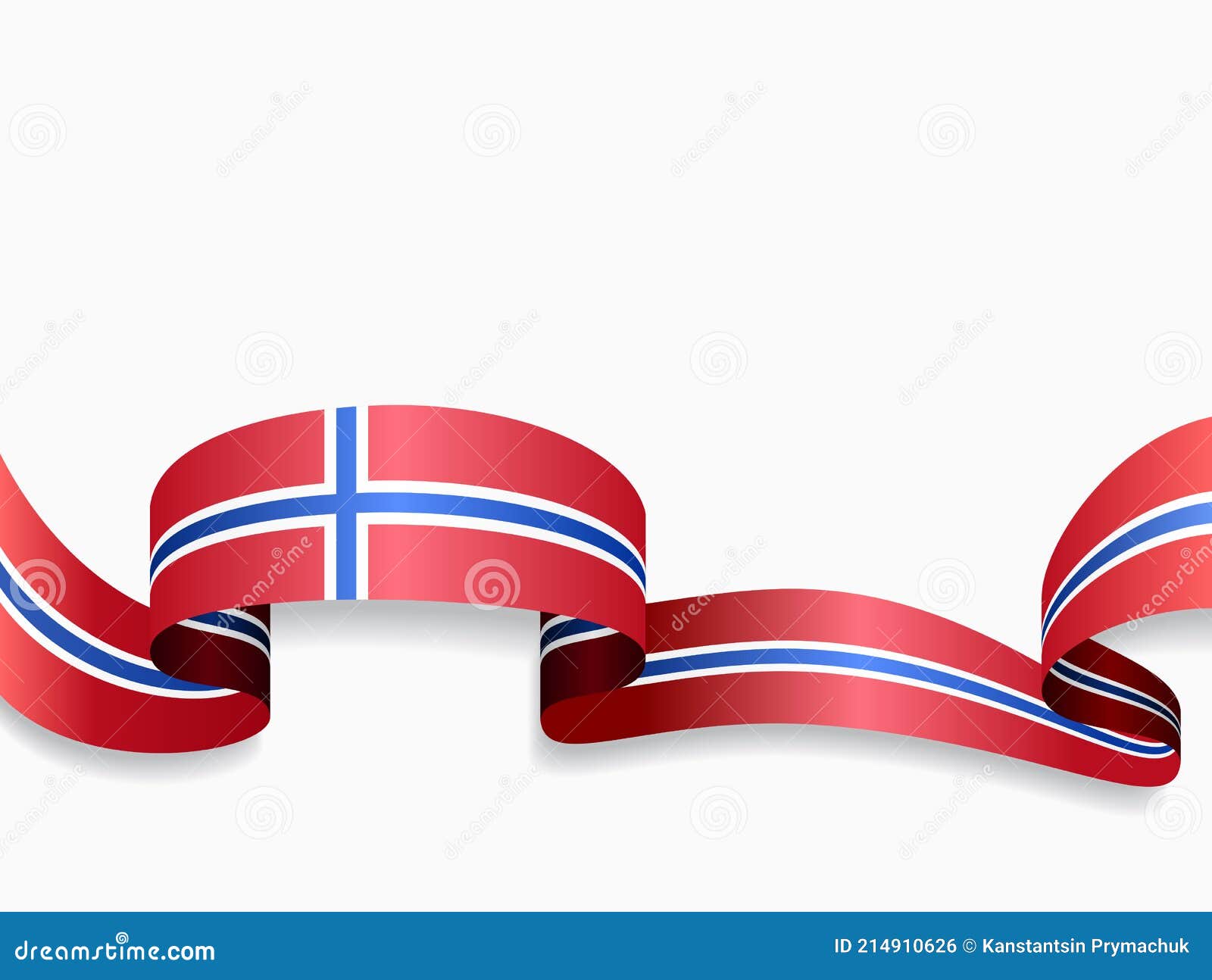 Norwegian Flag Wavy Abstract Background. Vector Illustration. Stock ...