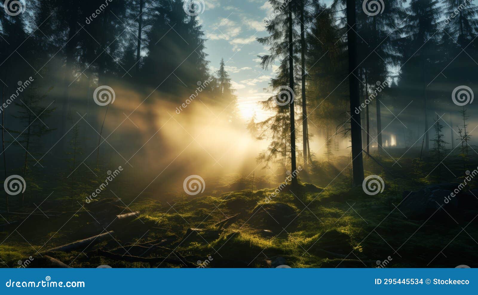 Norwegian Forest: Sunlight Piercing through Fog in Stunning Uhd Image ...