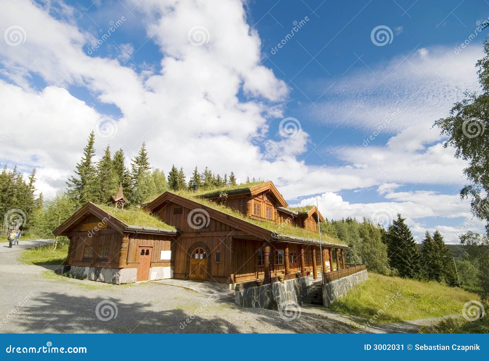 Norwegian house. stock image. Image of cover, cabins, destination - 3002031