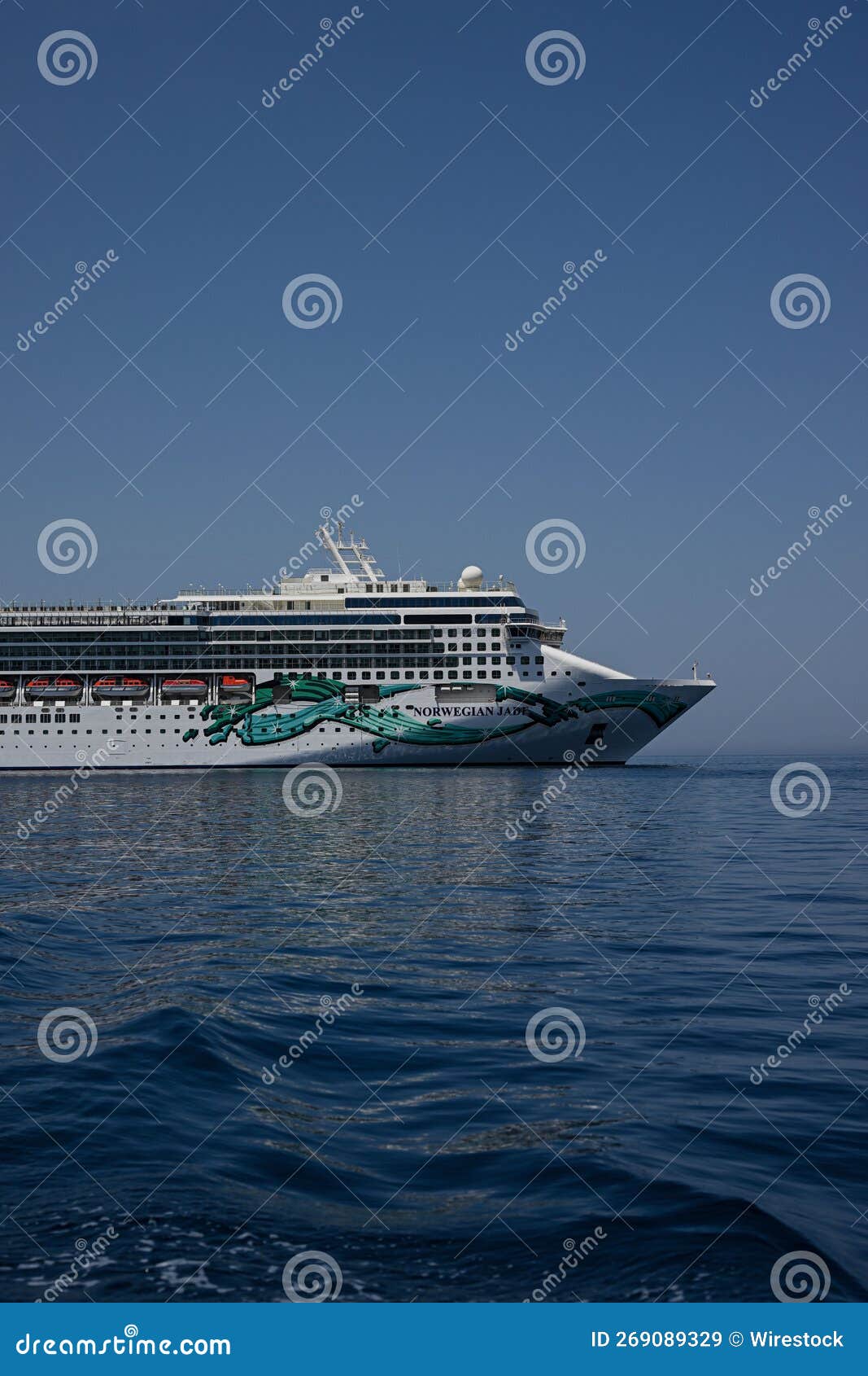 Norwegian Jade Cruise Ship in Mykonos Editorial Stock Image - Image of ...