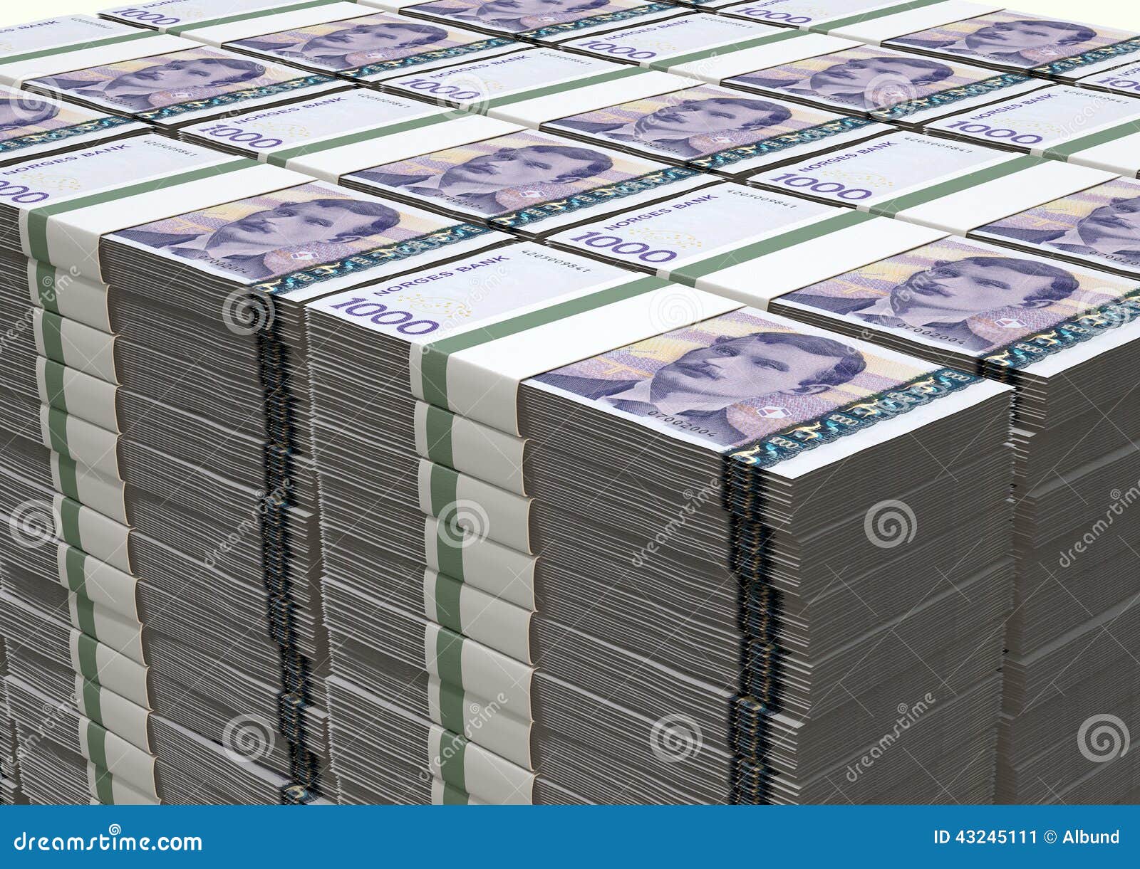 Norwegian Krone Notes Bundles Stack Stock Image - Image of assortment ...