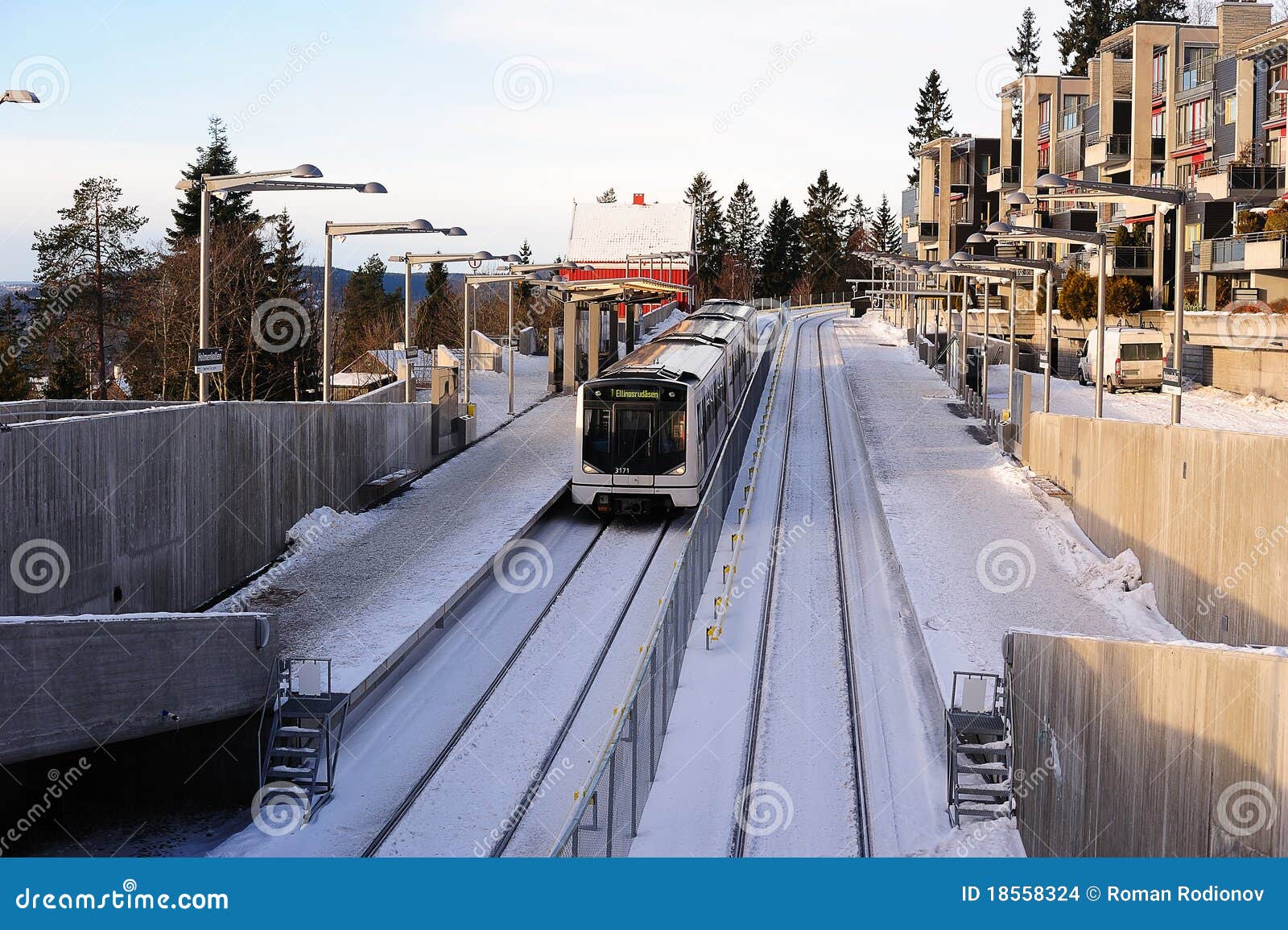 Norwegian metro train stock photo. Image of public, outdoors - 18558324