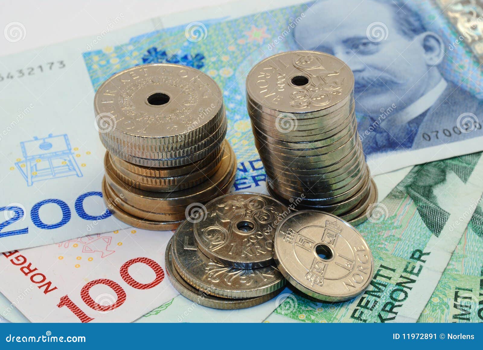 Norwegian money stock image. Image of krone, finance - 11972891
