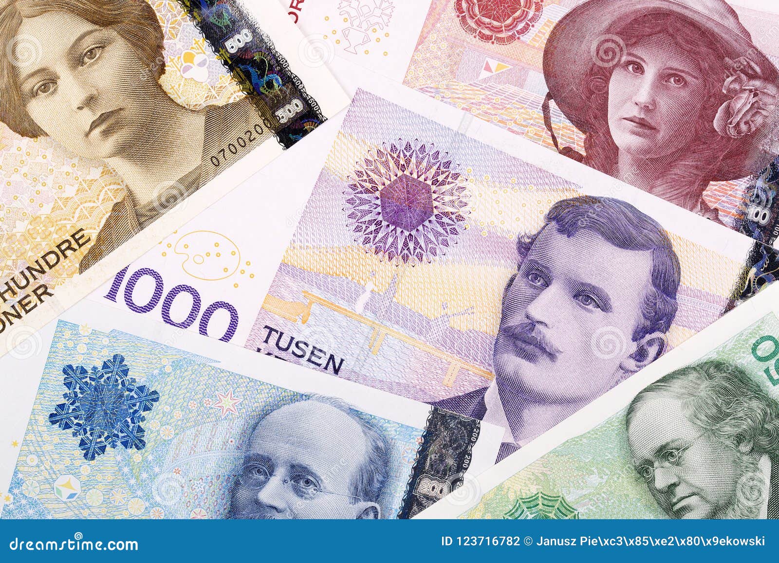 Norwegian Money, a Background Stock Photo - Image of cash, banknote ...