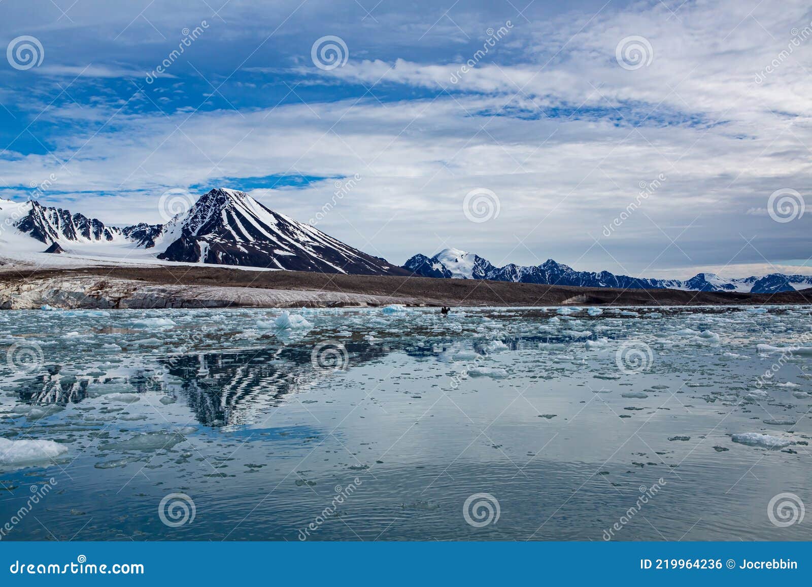 Norwegian Mountains in Arctic, Sharp, Angular and Covered in Snow Stock ...
