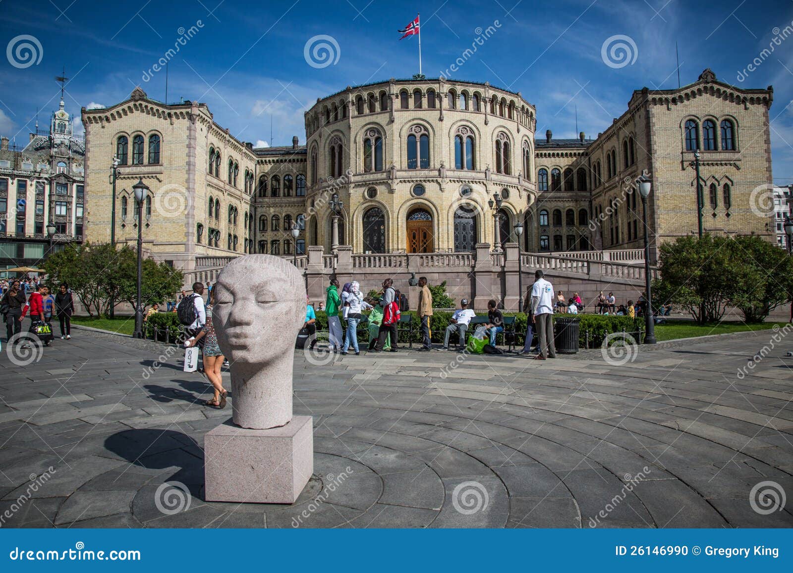 Norwegian Parliament Building Editorial Image - Image of stortinget ...