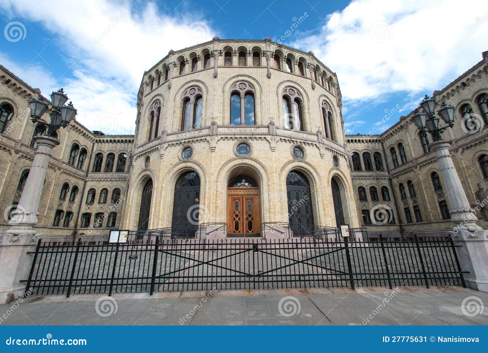 Norwegian Parliament Storting Oslo Stock Image - Image of ladder ...
