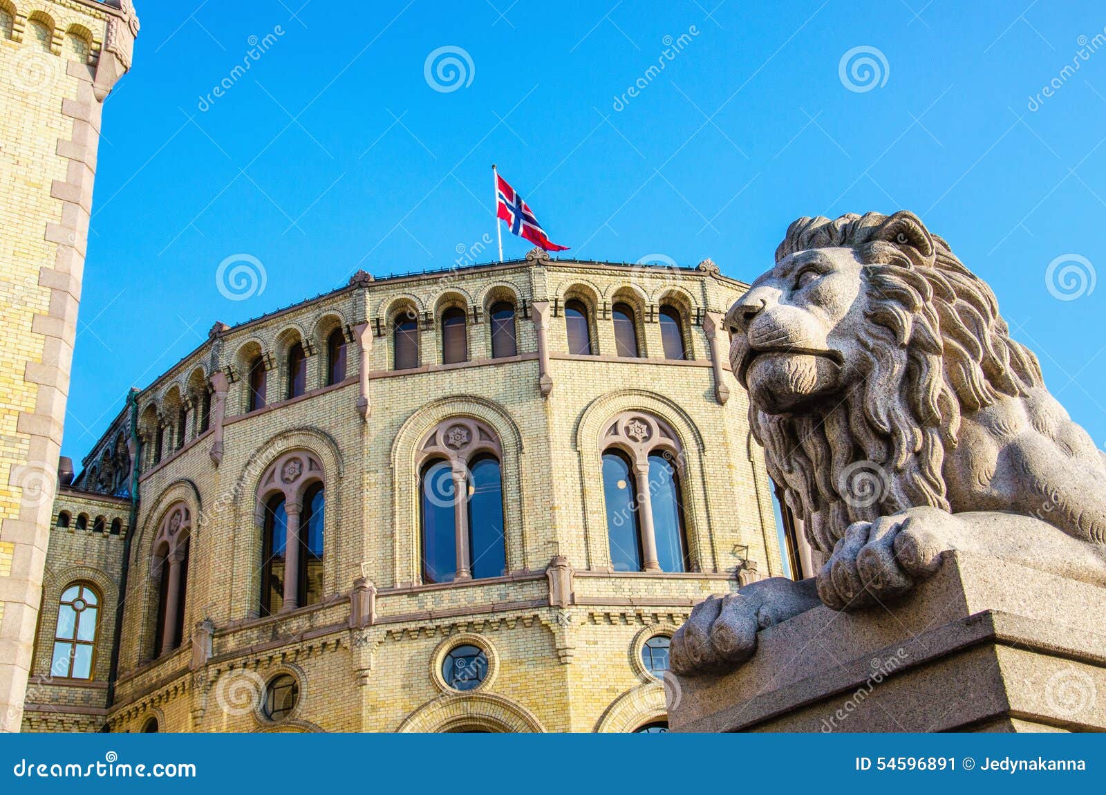 Norwegian Parliament Stortinget in Oslo, Norway Stock Image - Image of ...