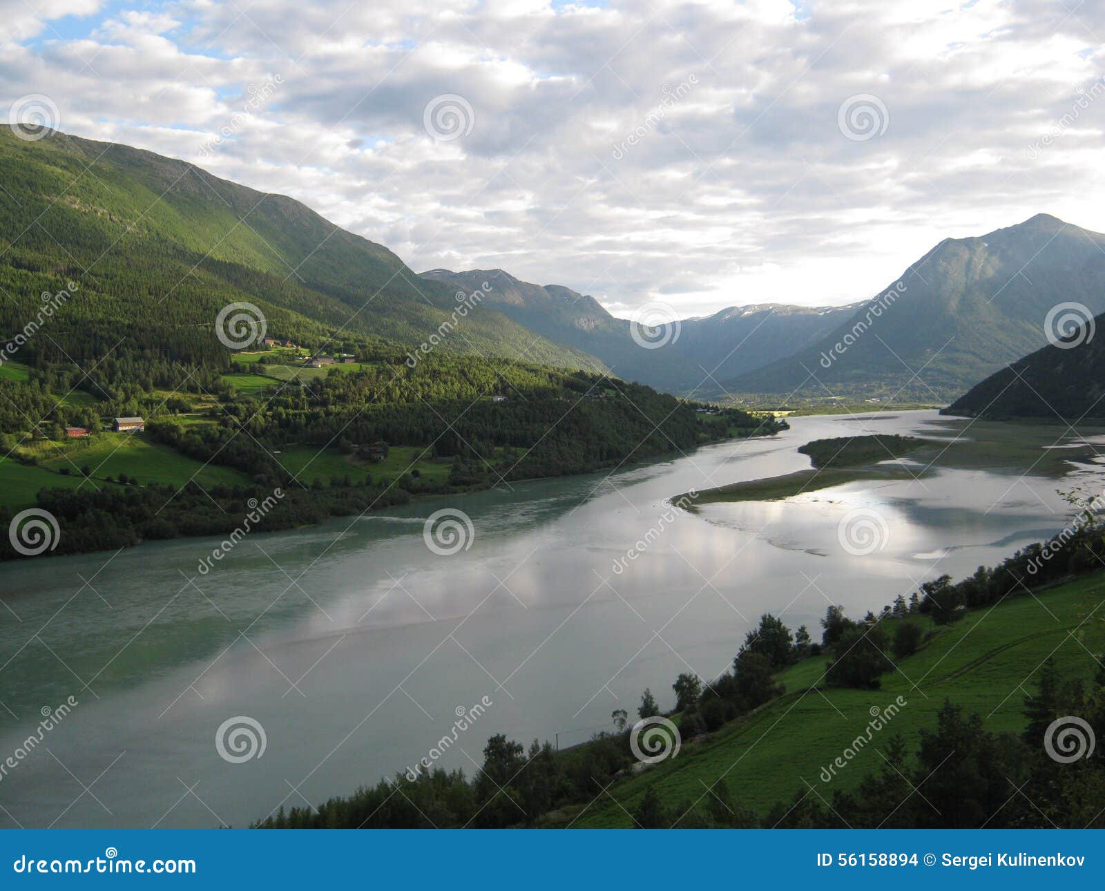 Norwegian river stock photo. Image of nature, coast, river - 56158894