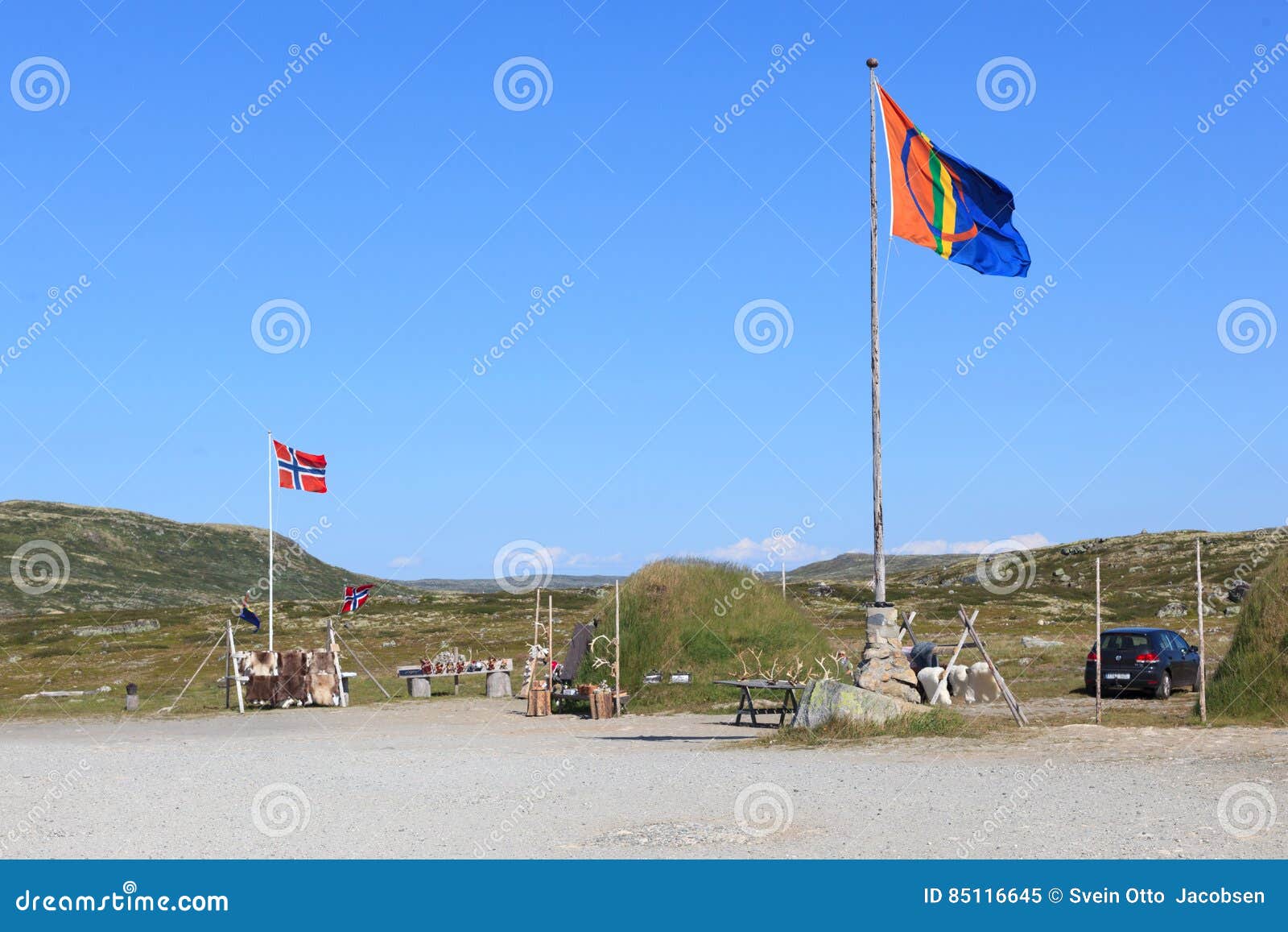 The Norwegian and Sami Flag Editorial Image - Image of flow, maritime ...