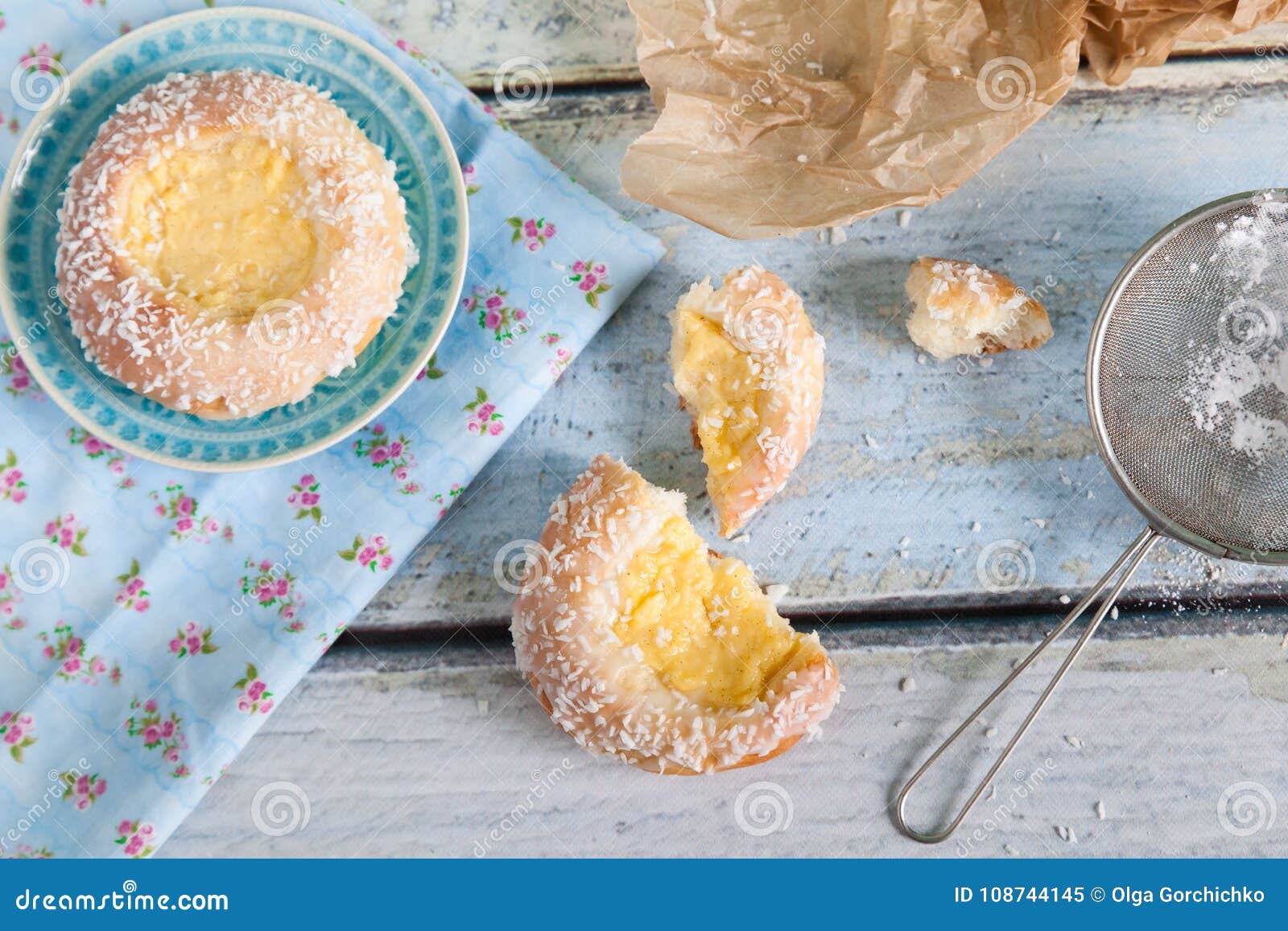 Norwegian School Buns Skoleboller Stock Image - Image of custard ...