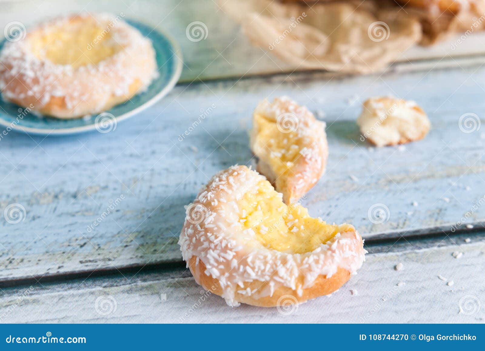 Norwegian School Buns Skoleboller Stock Photo - Image of round ...