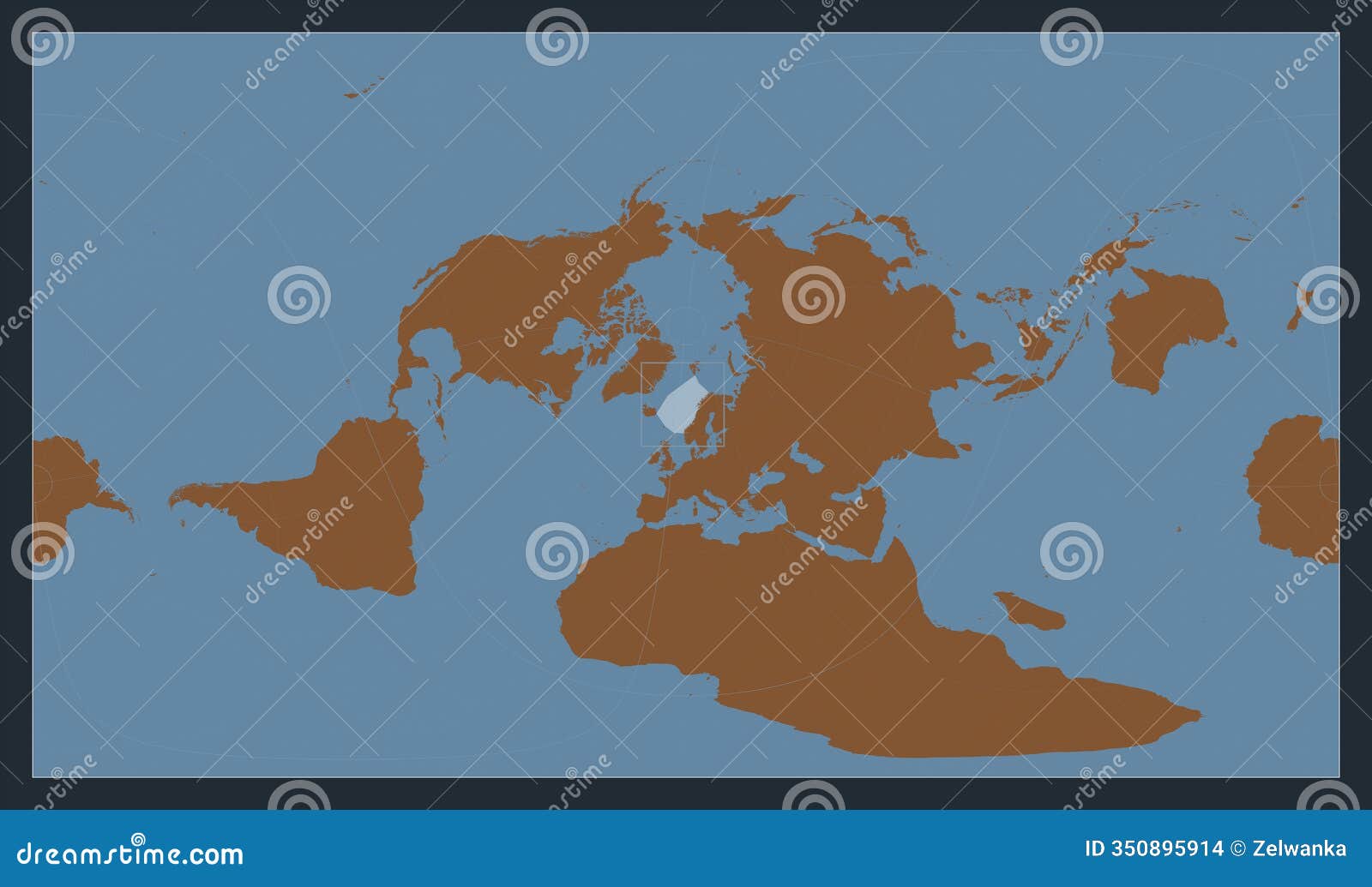Norwegian Sea on the World Map. Patterned Stock Illustration ...