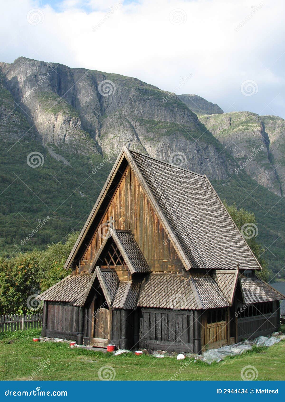 Norwegian stave church stock photo. Image of church, fence - 2944434