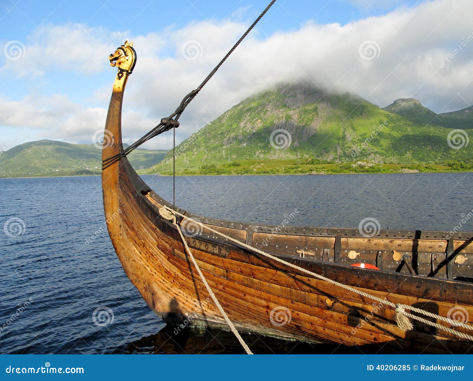 Norwegian viking warship stock image. Image of scandinavian - 40206285