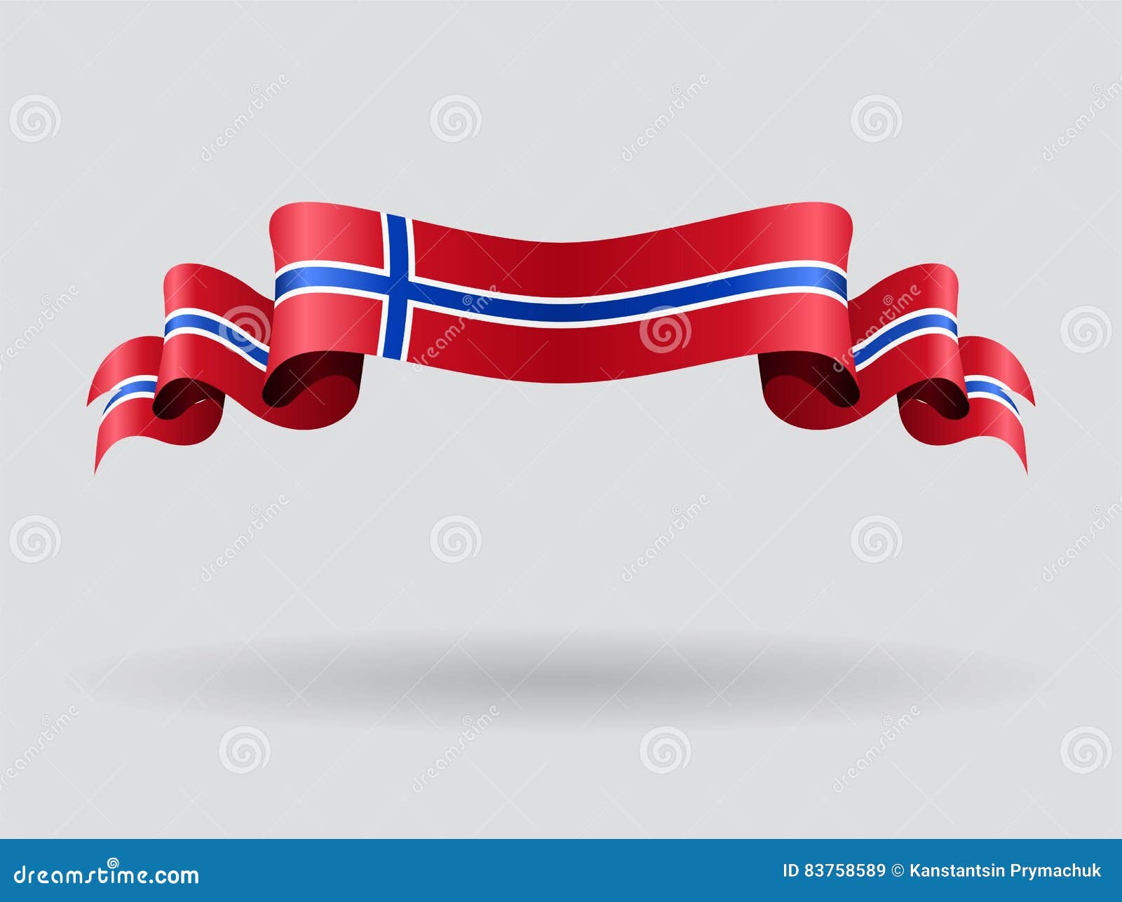 Norwegian Wavy Flag. Vector Illustration. Stock Vector - Illustration ...