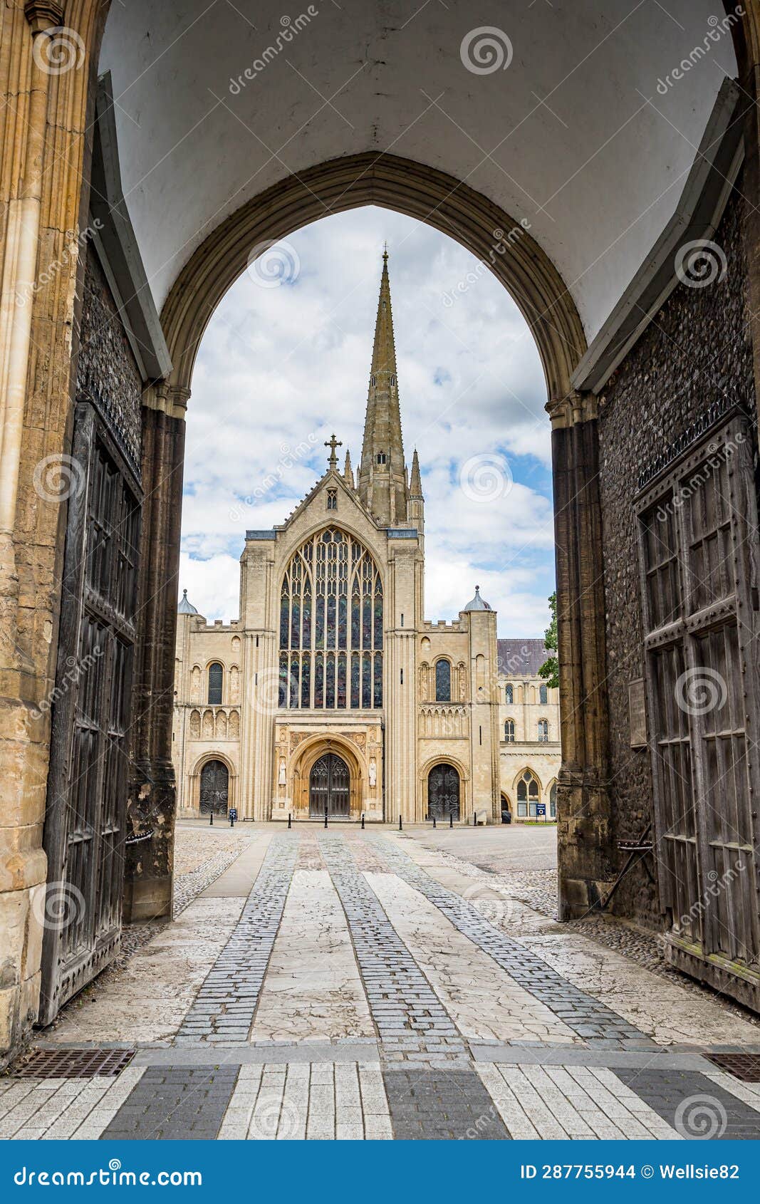 Norwich Cathedral Seen through Erpingham Gate Editorial Stock Image ...