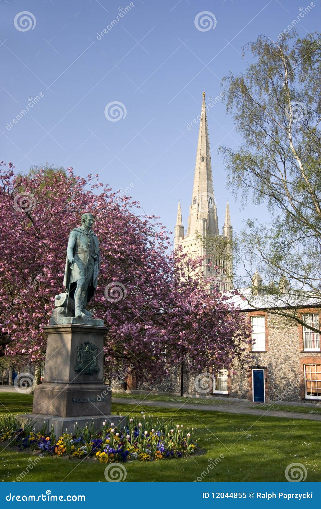Norwich Cathedral in Spring Stock Image - Image of england, medieval ...