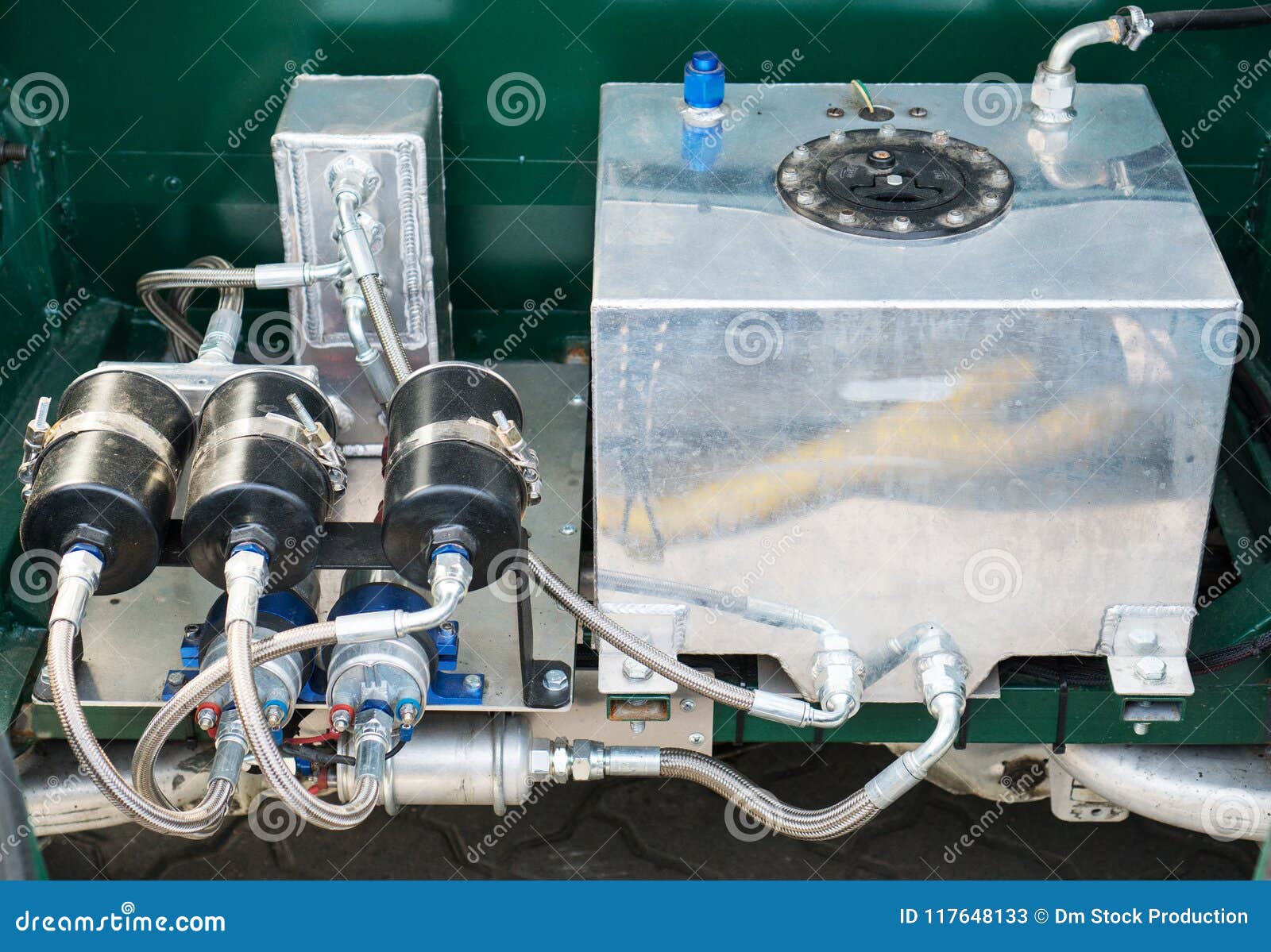 NOS in car trunk. stock image. Image of mechanical, shiny - 117648133
