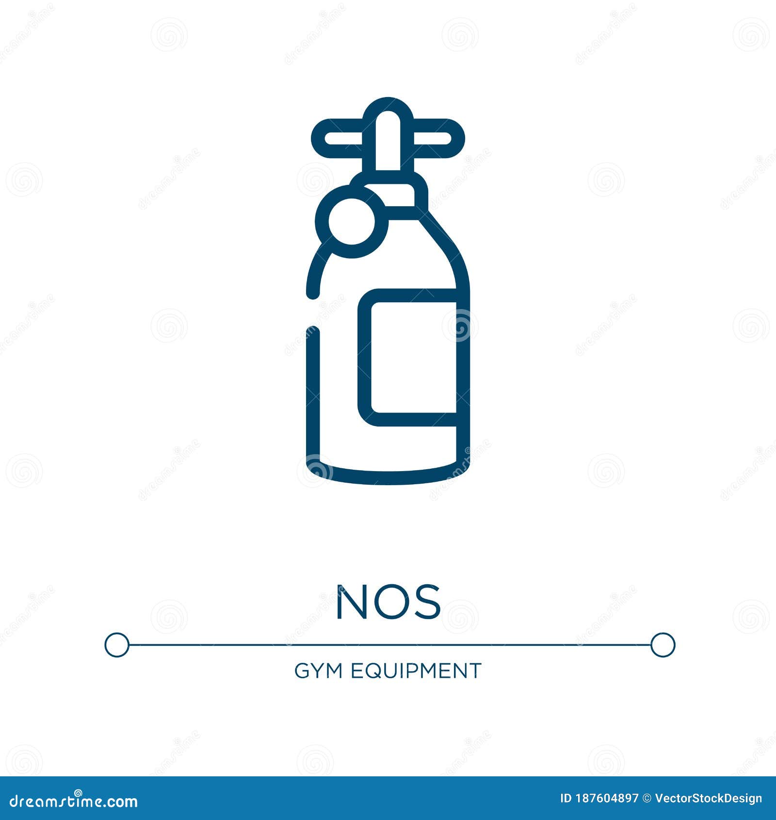 Nos Icon. Linear Vector Illustration from Racing Collection. Outline ...