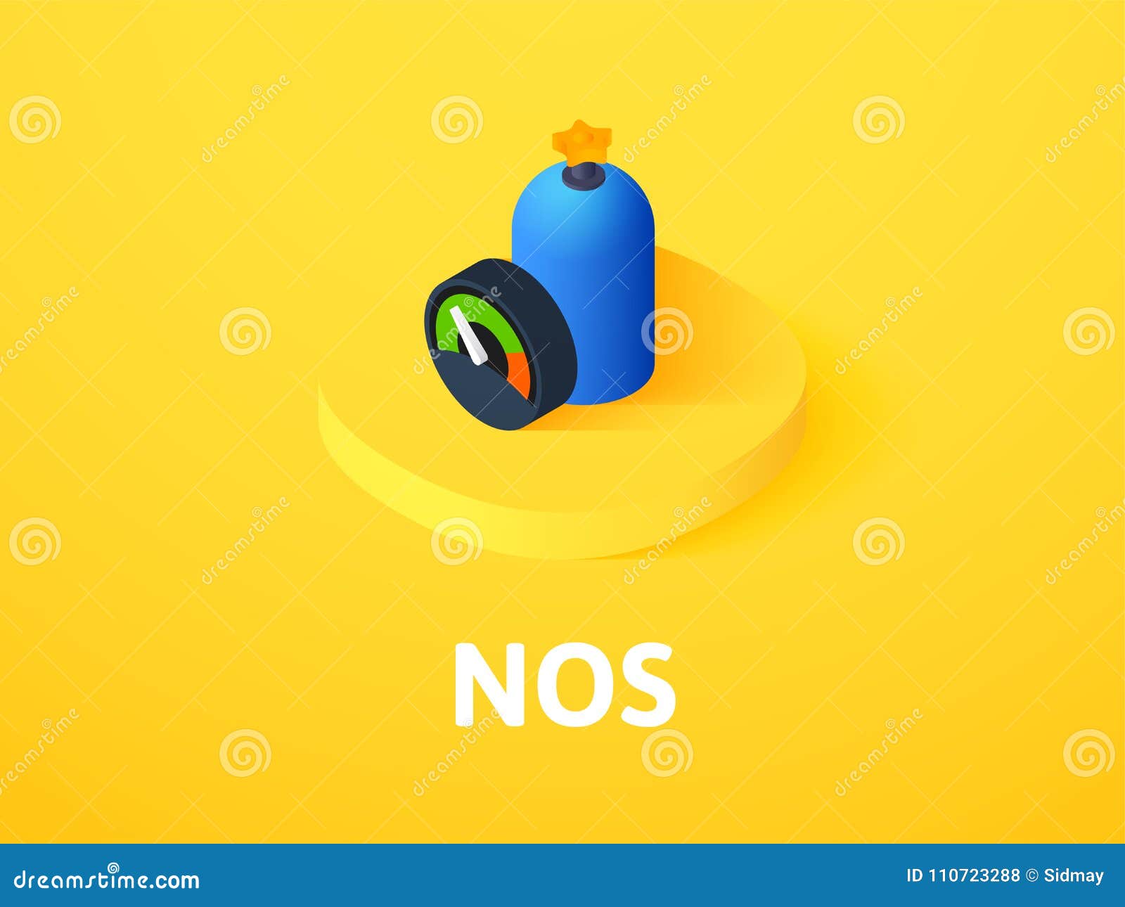 NOS Isometric Icon, Isolated on Color Background Stock Vector ...
