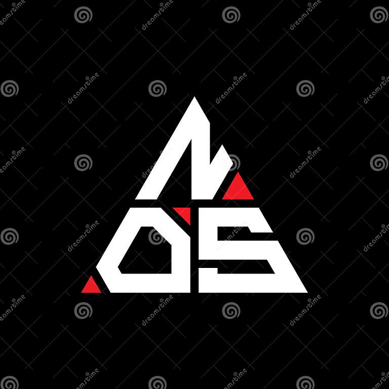 NOS Triangle Letter Logo Design with Triangle Shape. NOS Triangle Logo ...