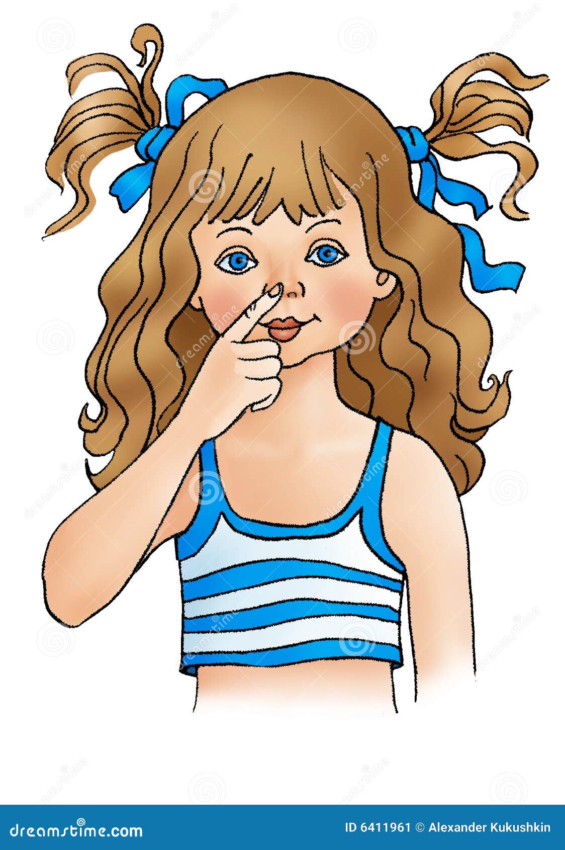 Touching Nose Clipart