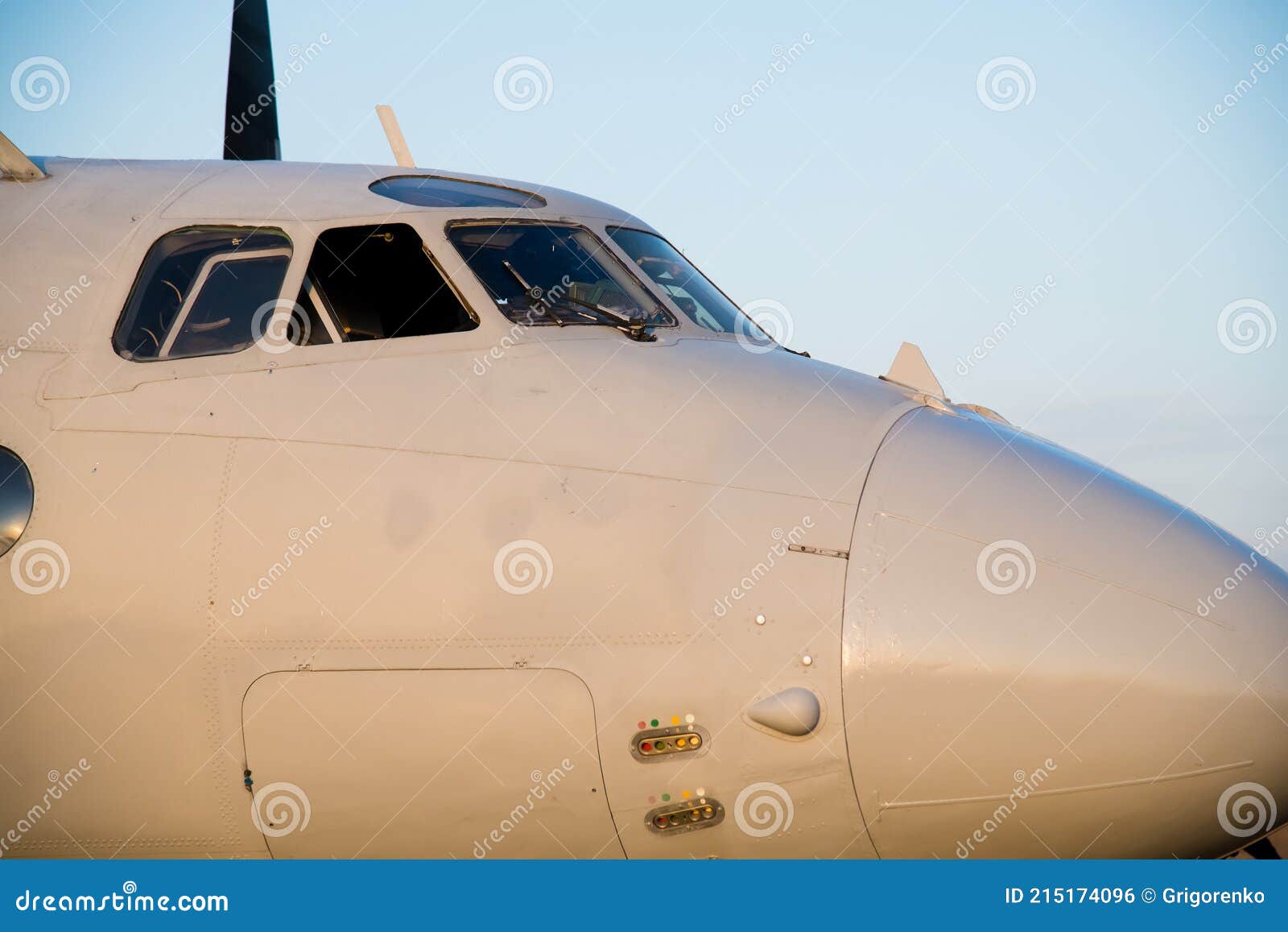 The nose of the aircraft stock photo. Image of plane - 215174096