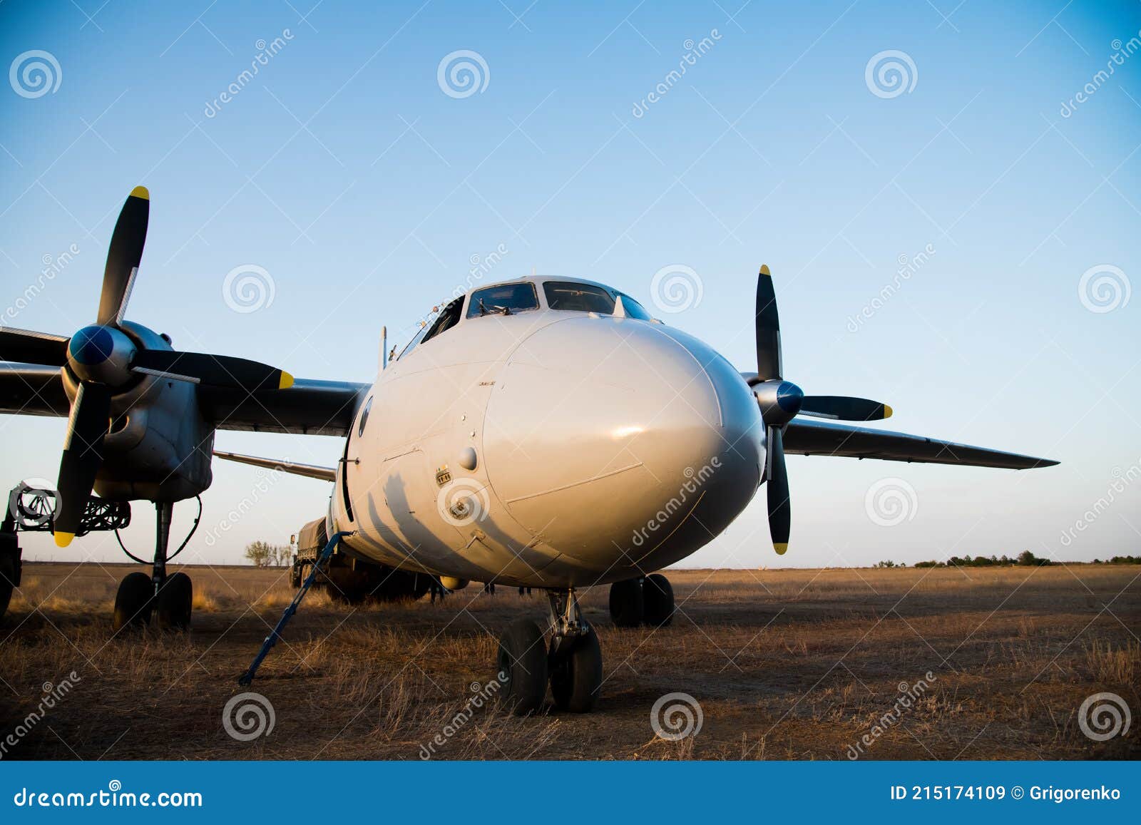 The nose of the aircraft stock image. Image of runway - 215174109