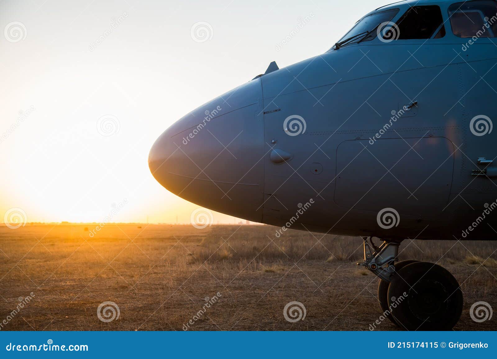 The nose of the aircraft stock image. Image of fuselage - 215174115