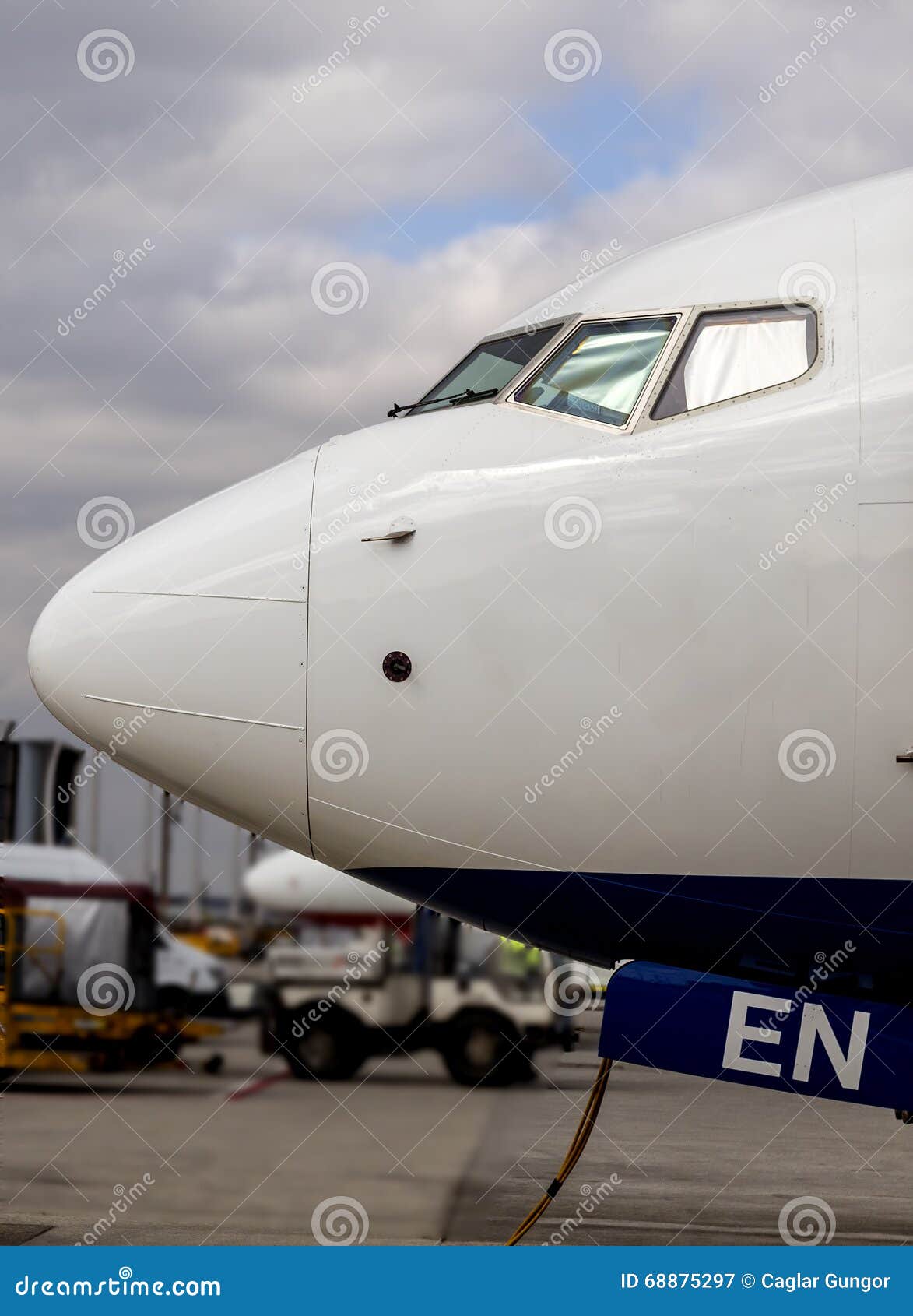 Nose of Boeing 737 stock image. Image of outside, plane - 68875297