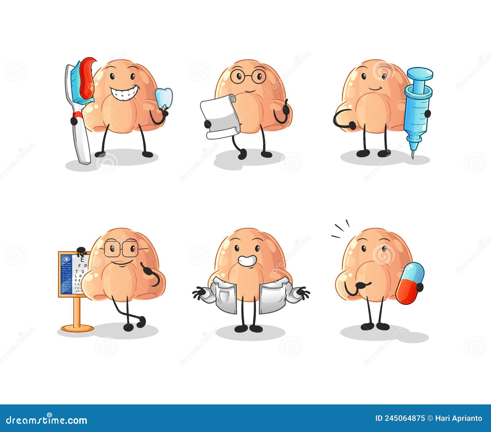 Nose Comedy Set Character. Cartoon Mascot Vector Stock Vector ...