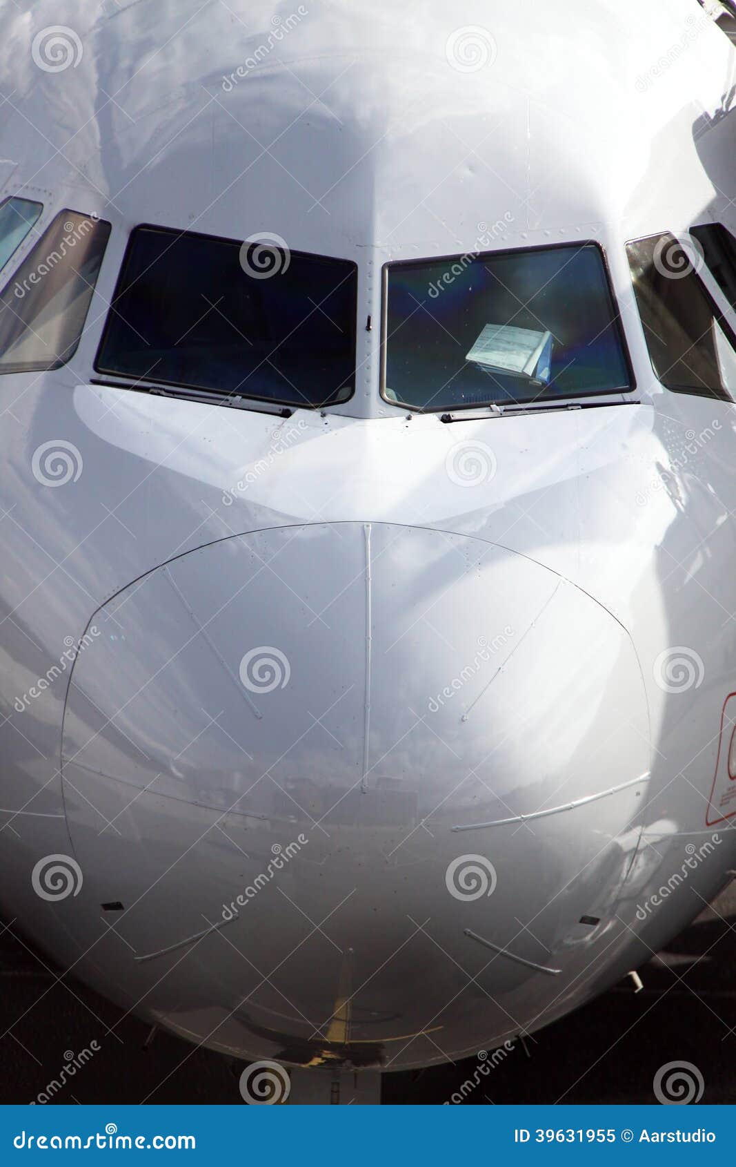 Nose of an Commercial Airliner Stock Image - Image of windows, business ...