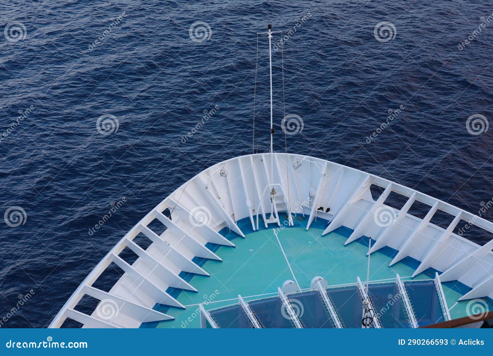 Nose of the Cruise Ship in the Sea - Top View Stock Image - Image of ...