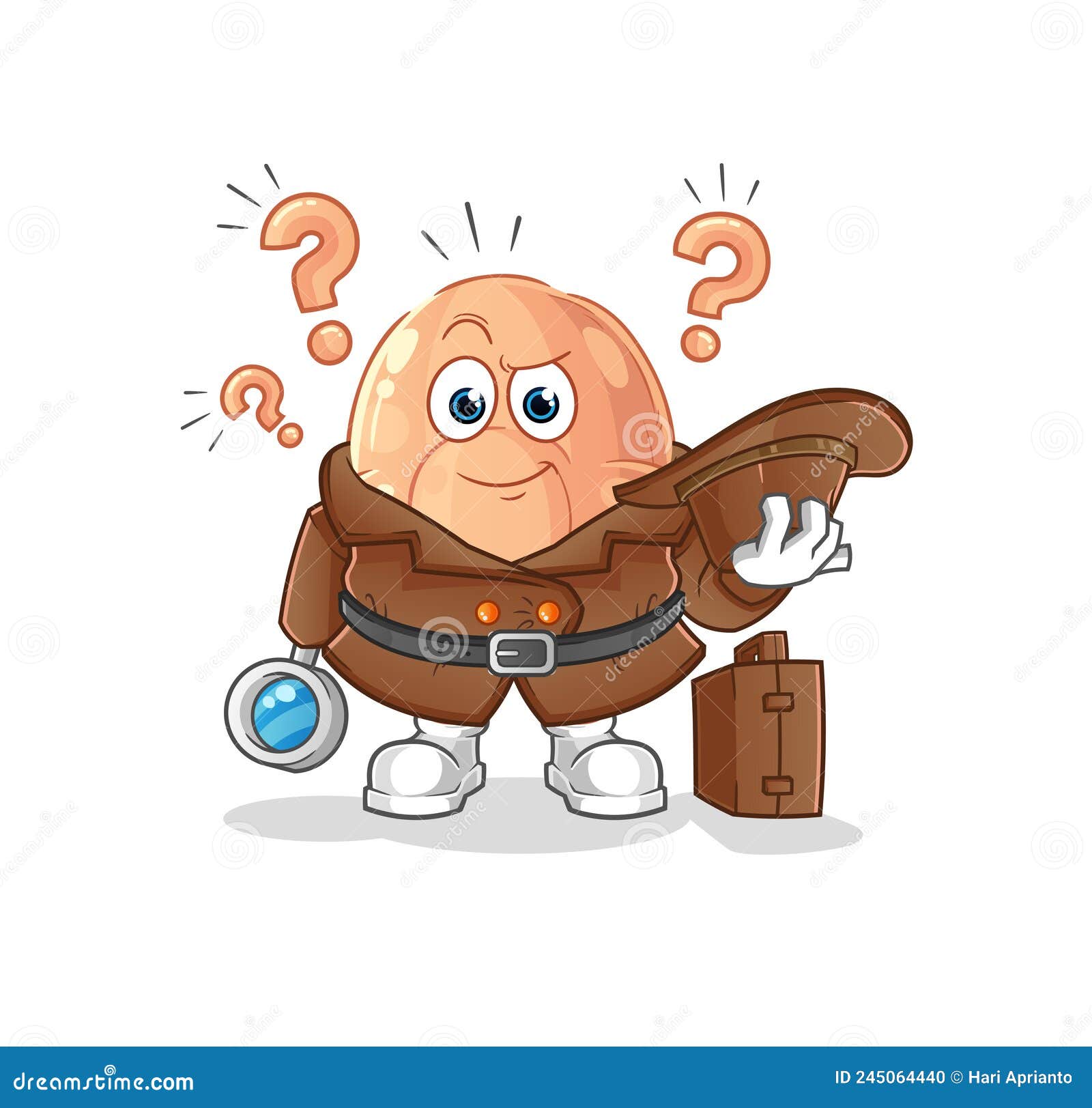 Nose Detective Vector. Cartoon Character Stock Vector - Illustration of ...