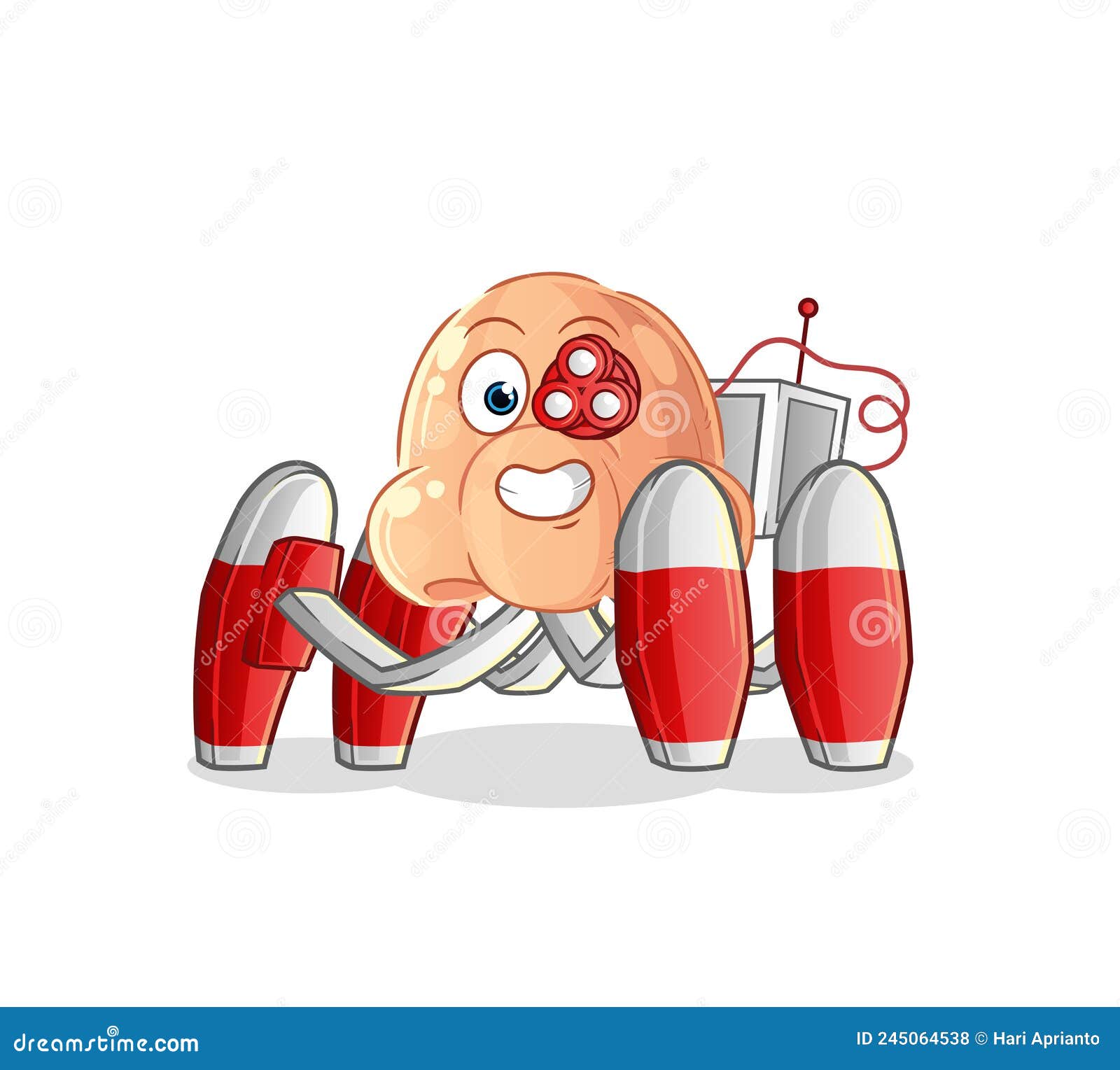 Nose Future Robot Vector. Cartoon Character Stock Vector - Illustration ...