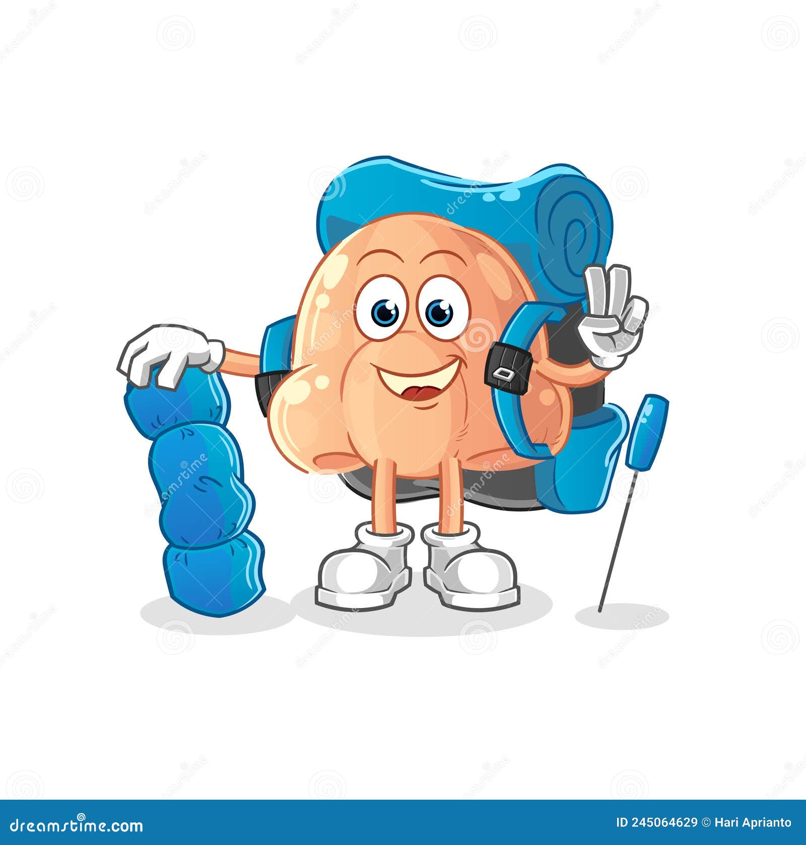 Nose Go Camping Mascot. Cartoon Vector Stock Vector - Illustration of ...