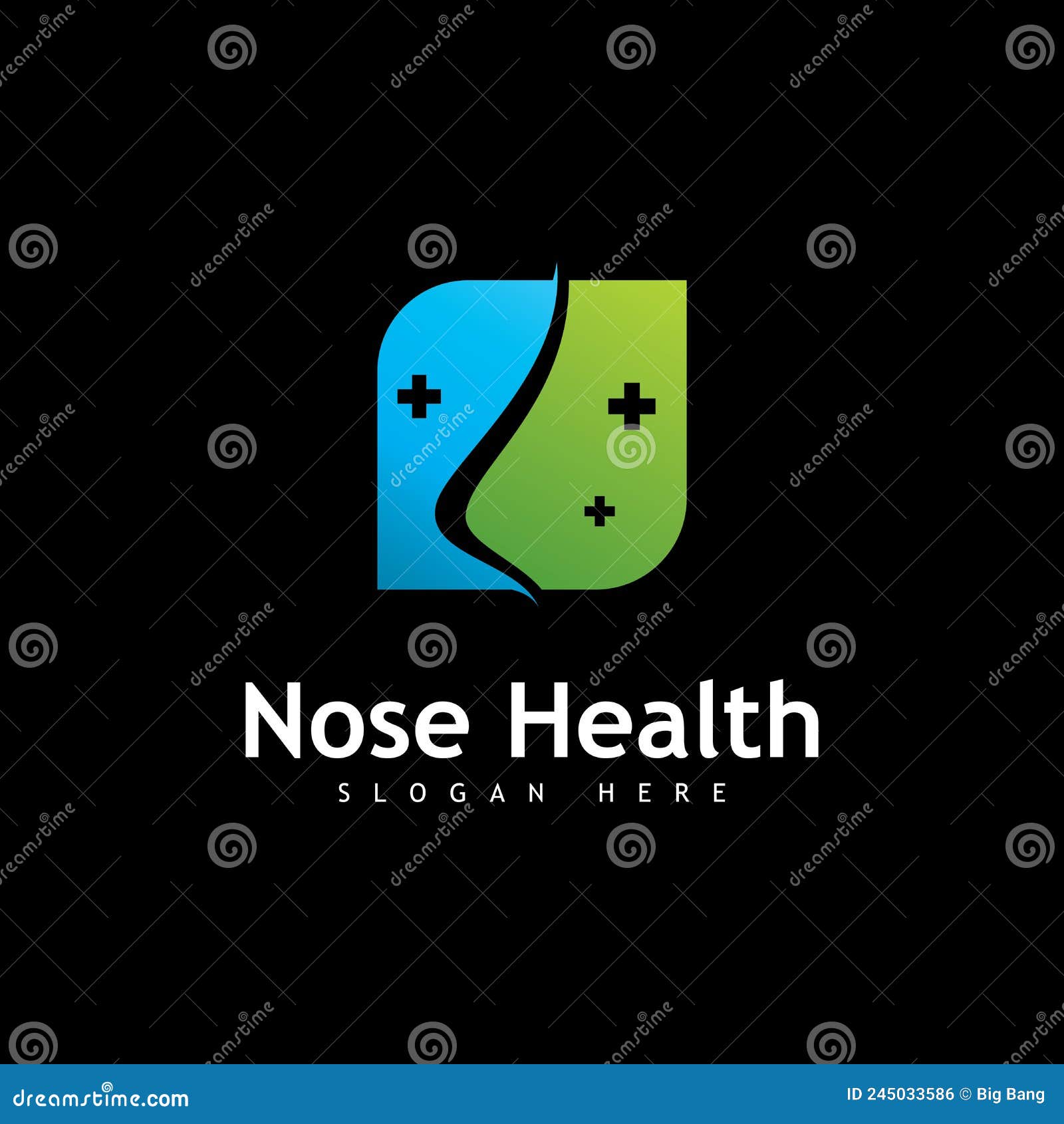 Nose Health Logo Vector, Nose Icon Illustration Design Template Stock ...