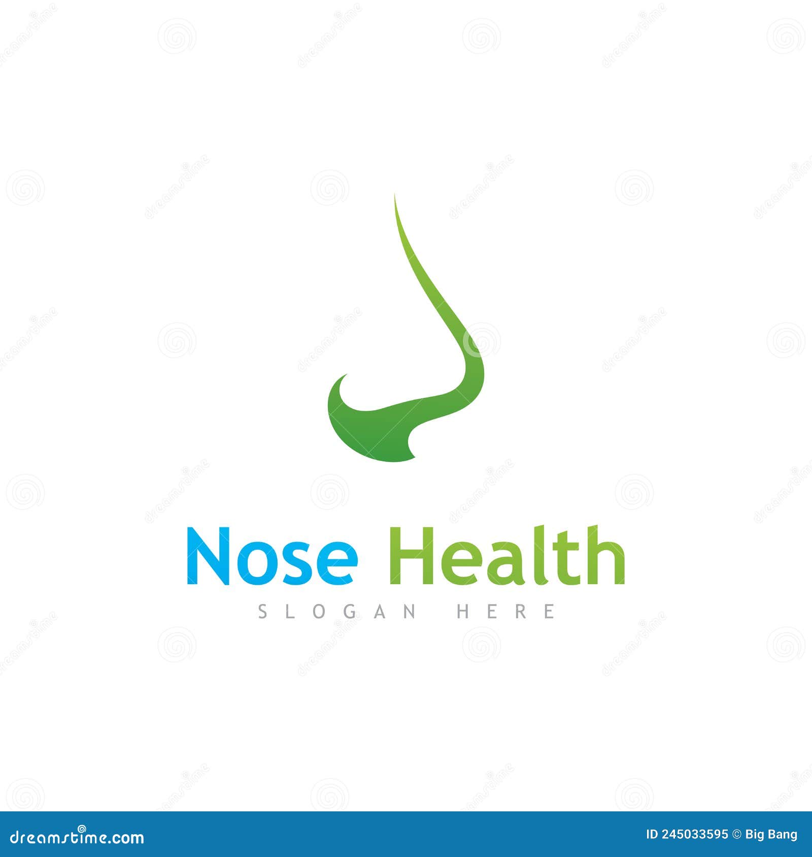 Nose Health Logo Vector, Nose Icon Illustration Design Template Stock ...