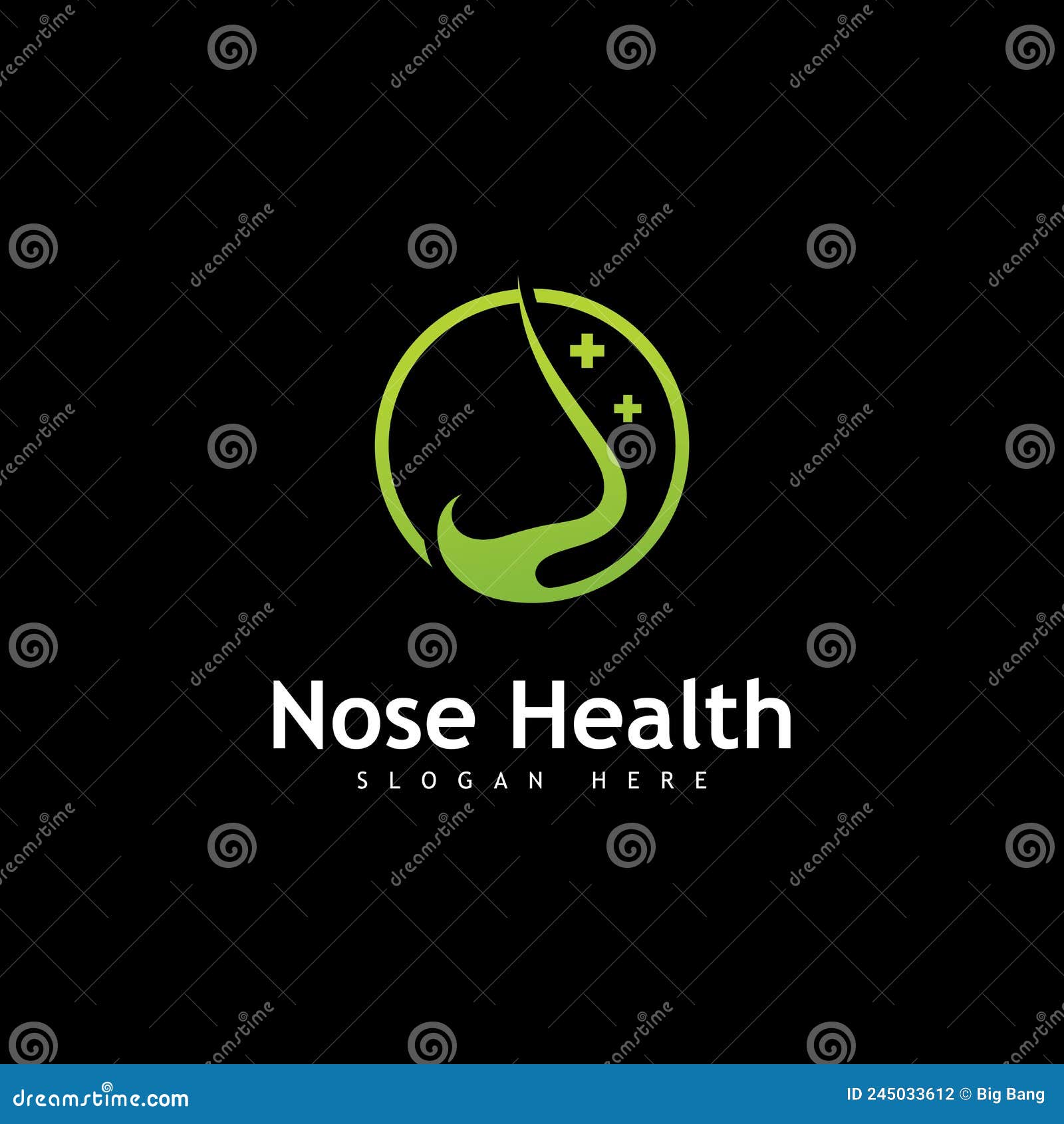 Nose Health Logo Vector, Nose Icon Illustration Design Template Stock ...