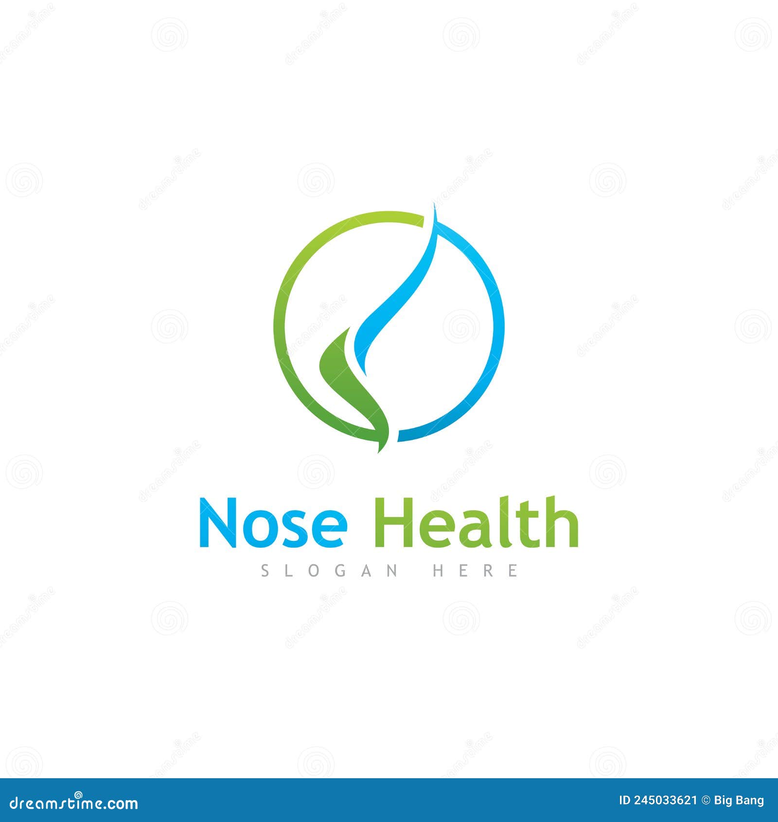 Nose Health Logo Vector, Nose Icon Illustration Design Template Stock ...