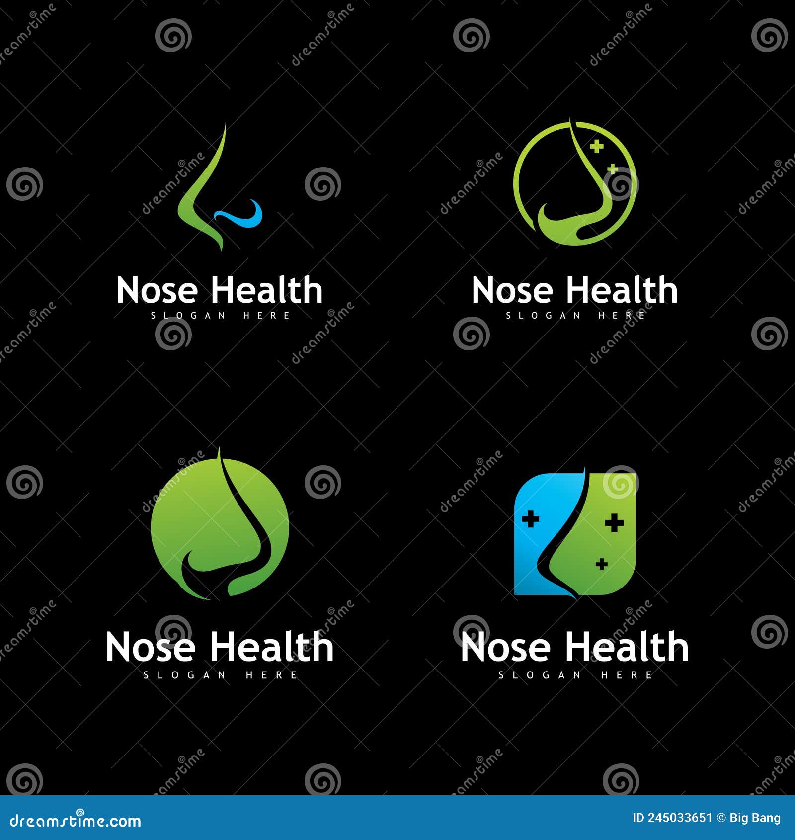 Nose Health Logo Vector, Nose Icon Illustration Design Template Stock ...