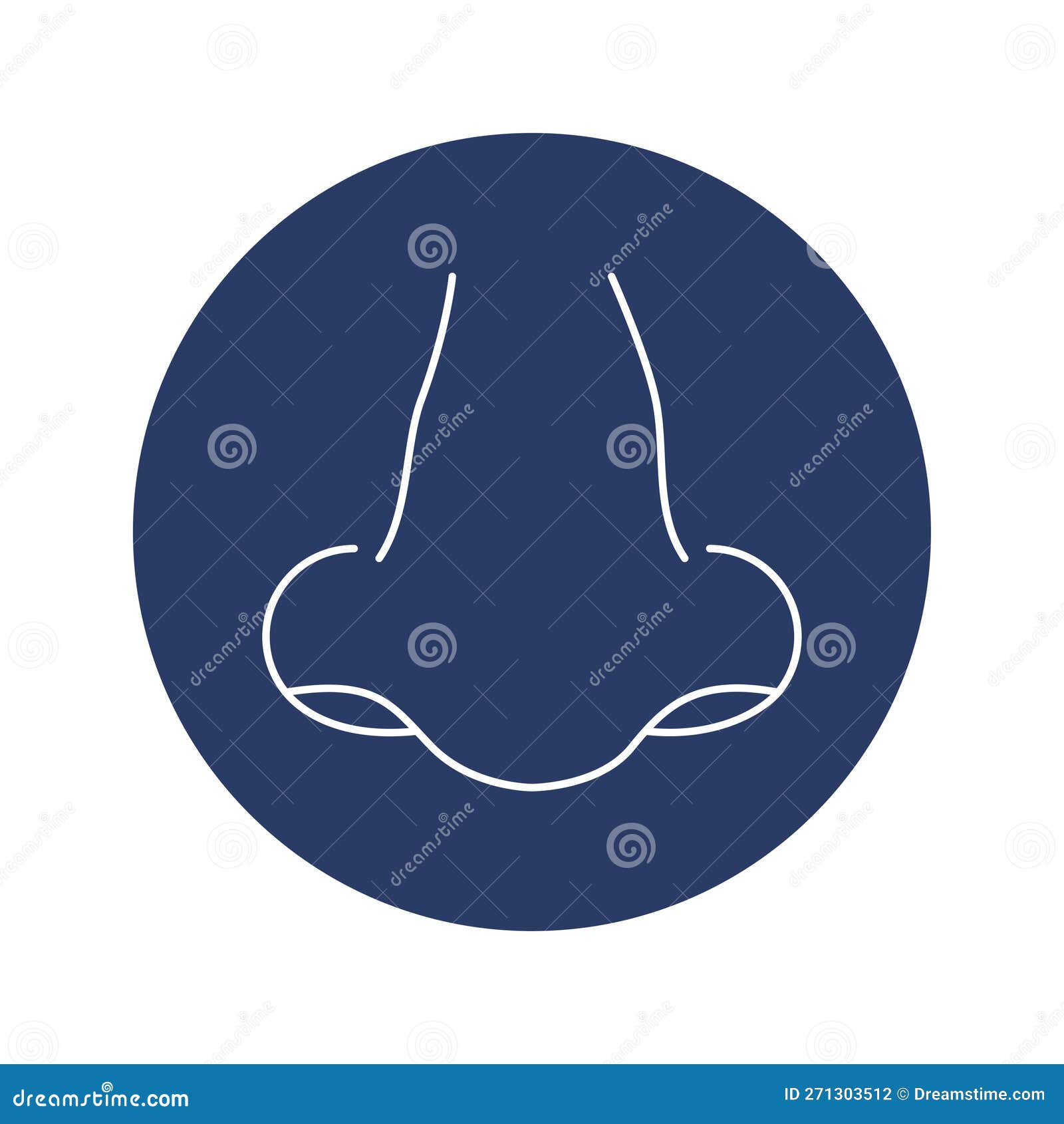 Nose, human nose icon stock vector. Illustration of biology - 271303512