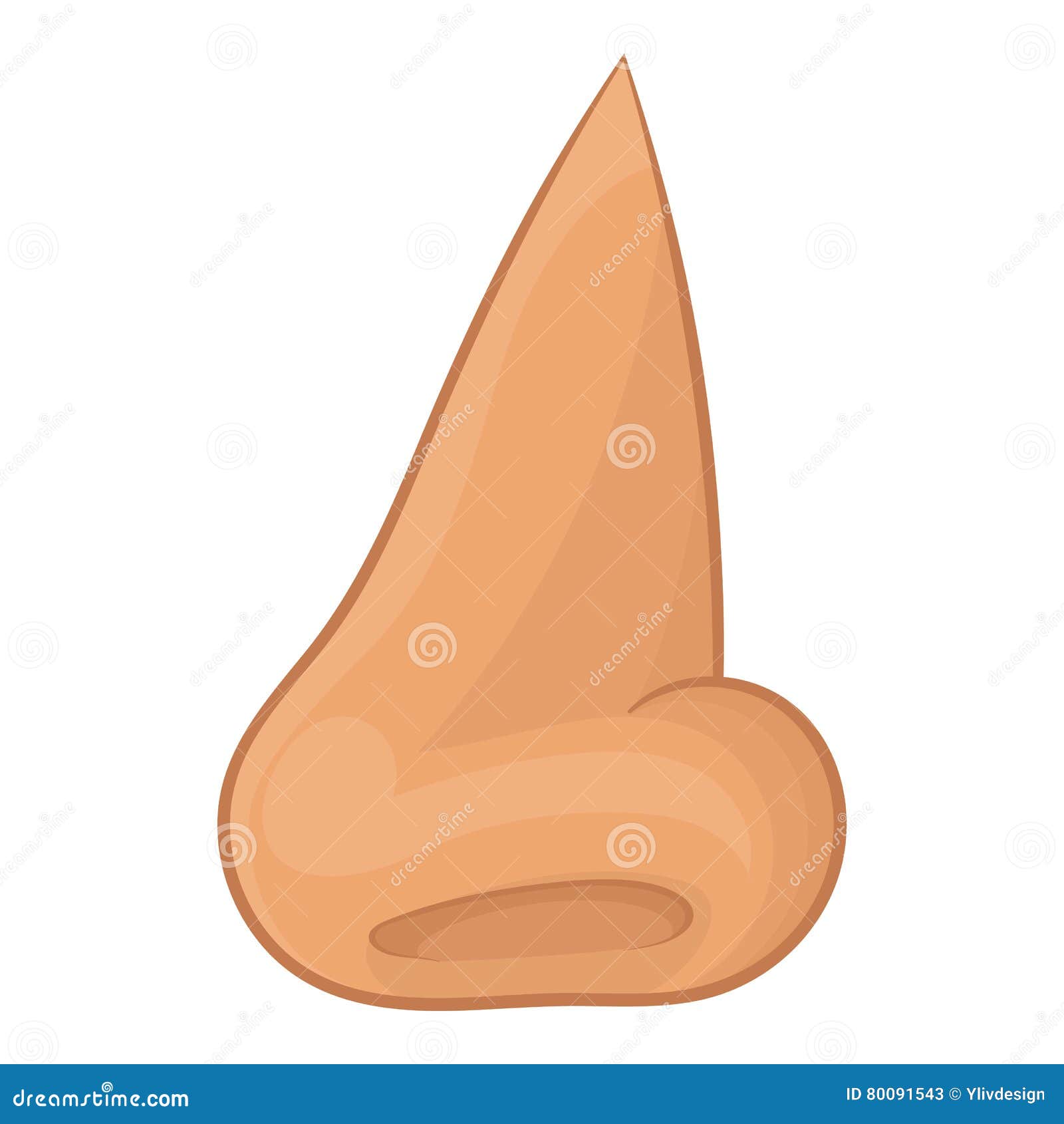 Nose icon, cartoon style stock vector. Illustration of body - 80091543