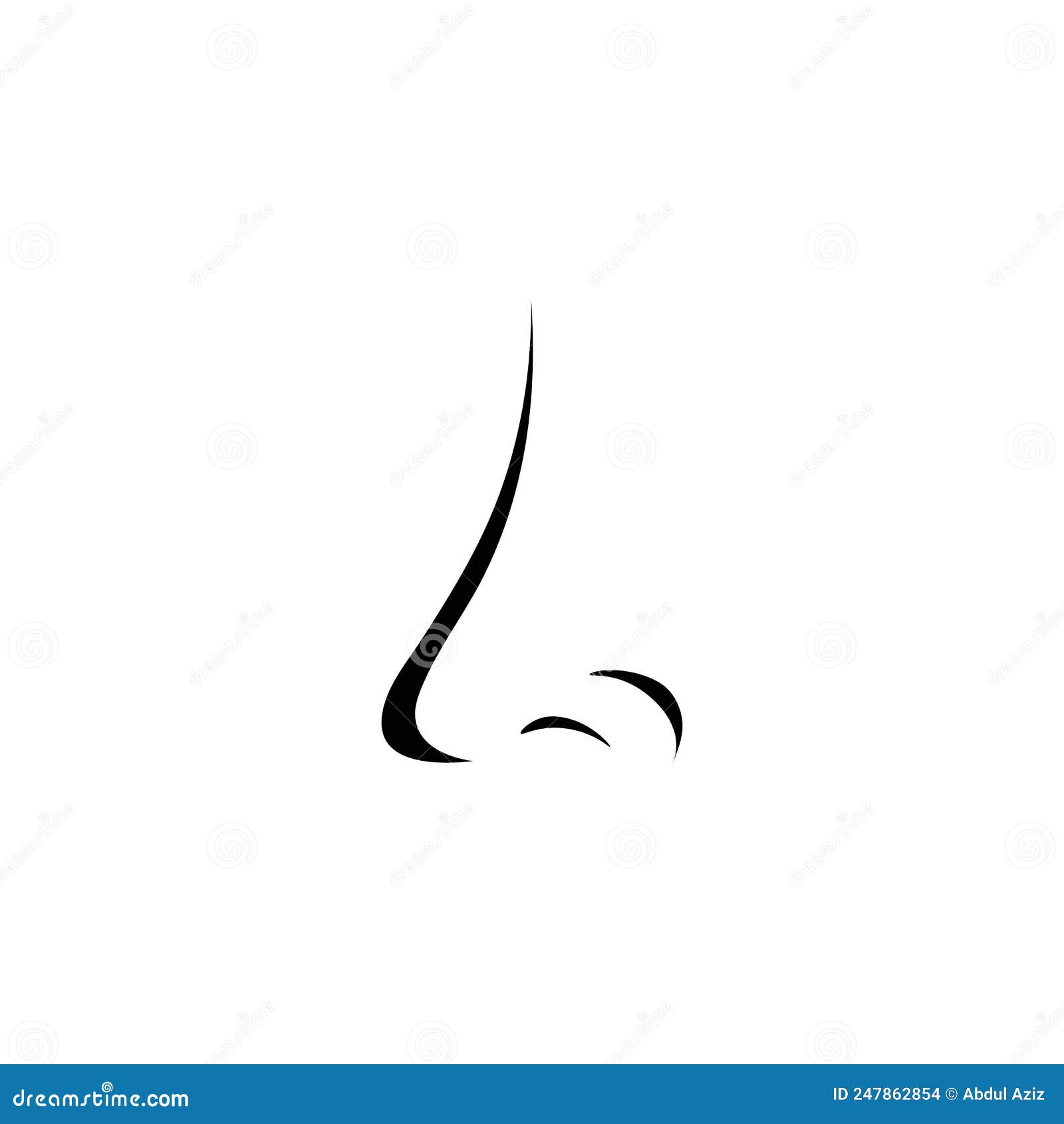 Nose icon logo free vector stock vector. Illustration of silhouette ...