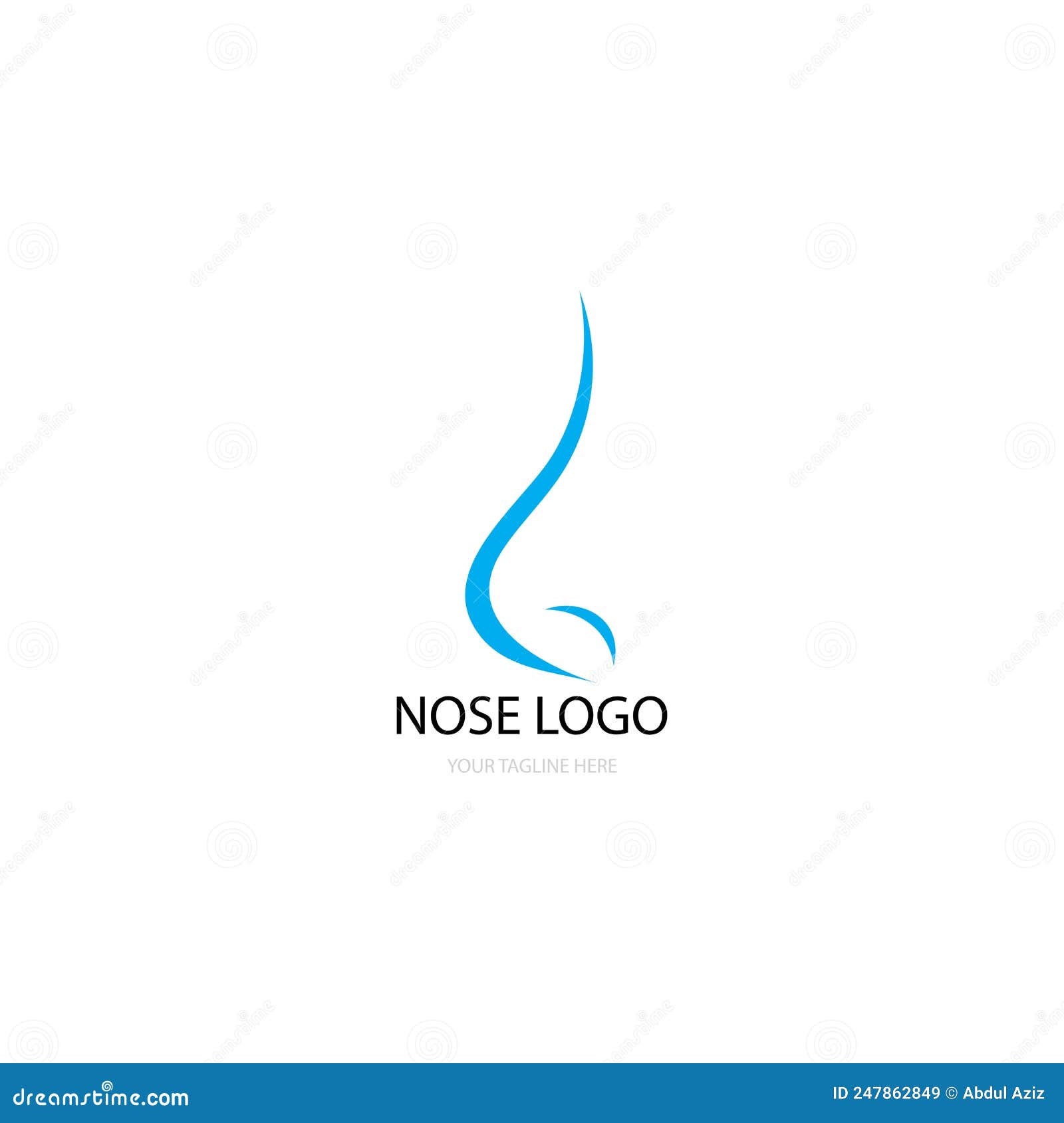 Nose icon logo free vector stock vector. Illustration of human - 247862849