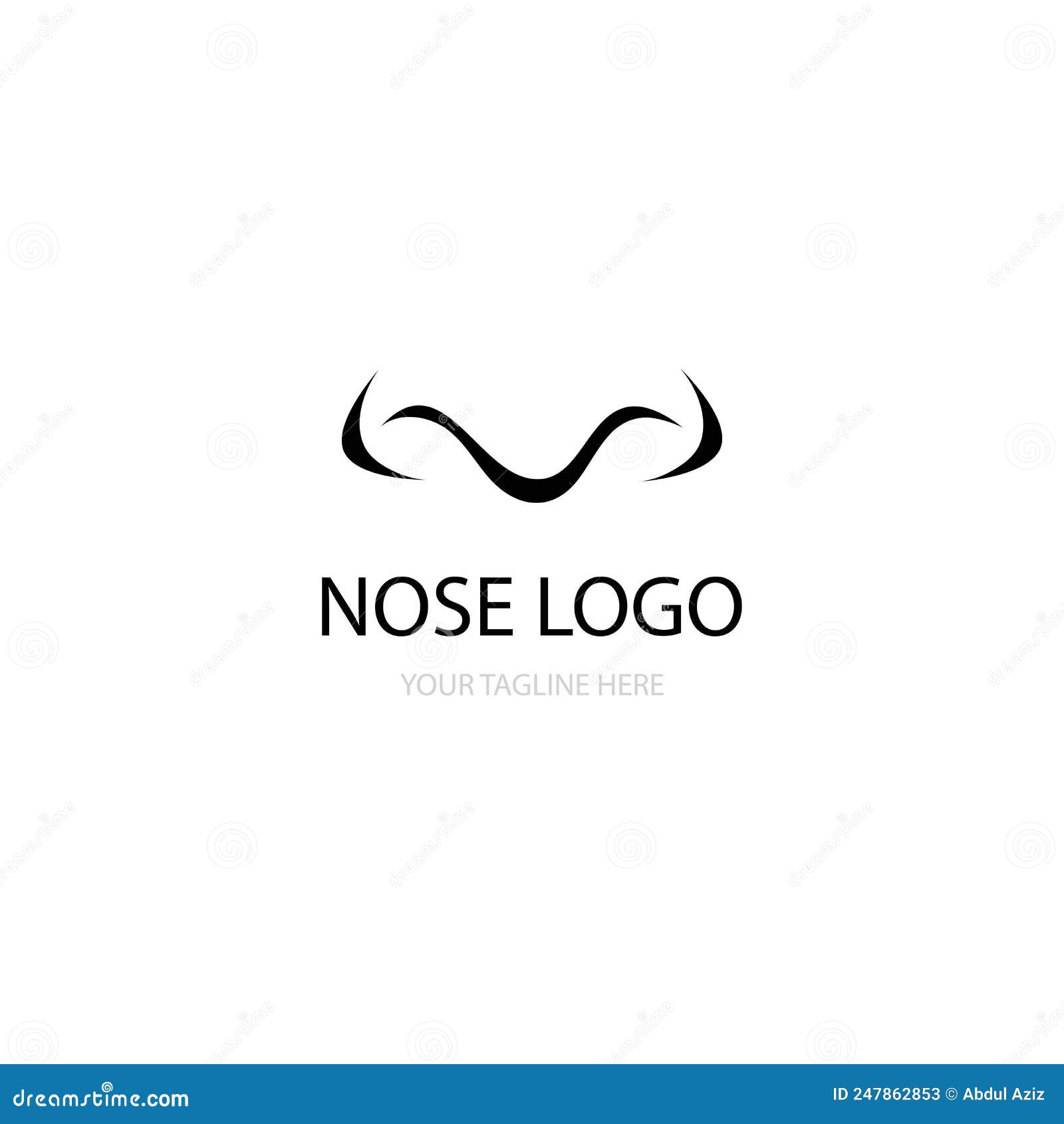 Nose icon logo free vector stock vector. Illustration of smell - 247862853