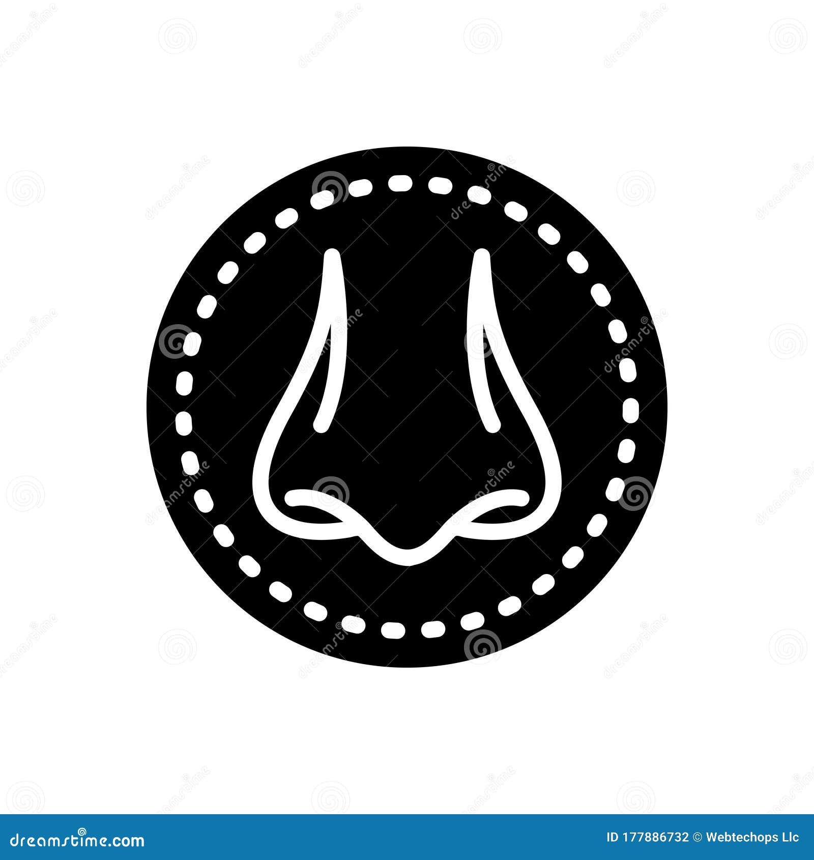 Black Solid Icon for Nose, Smell and Human Stock Vector - Illustration ...